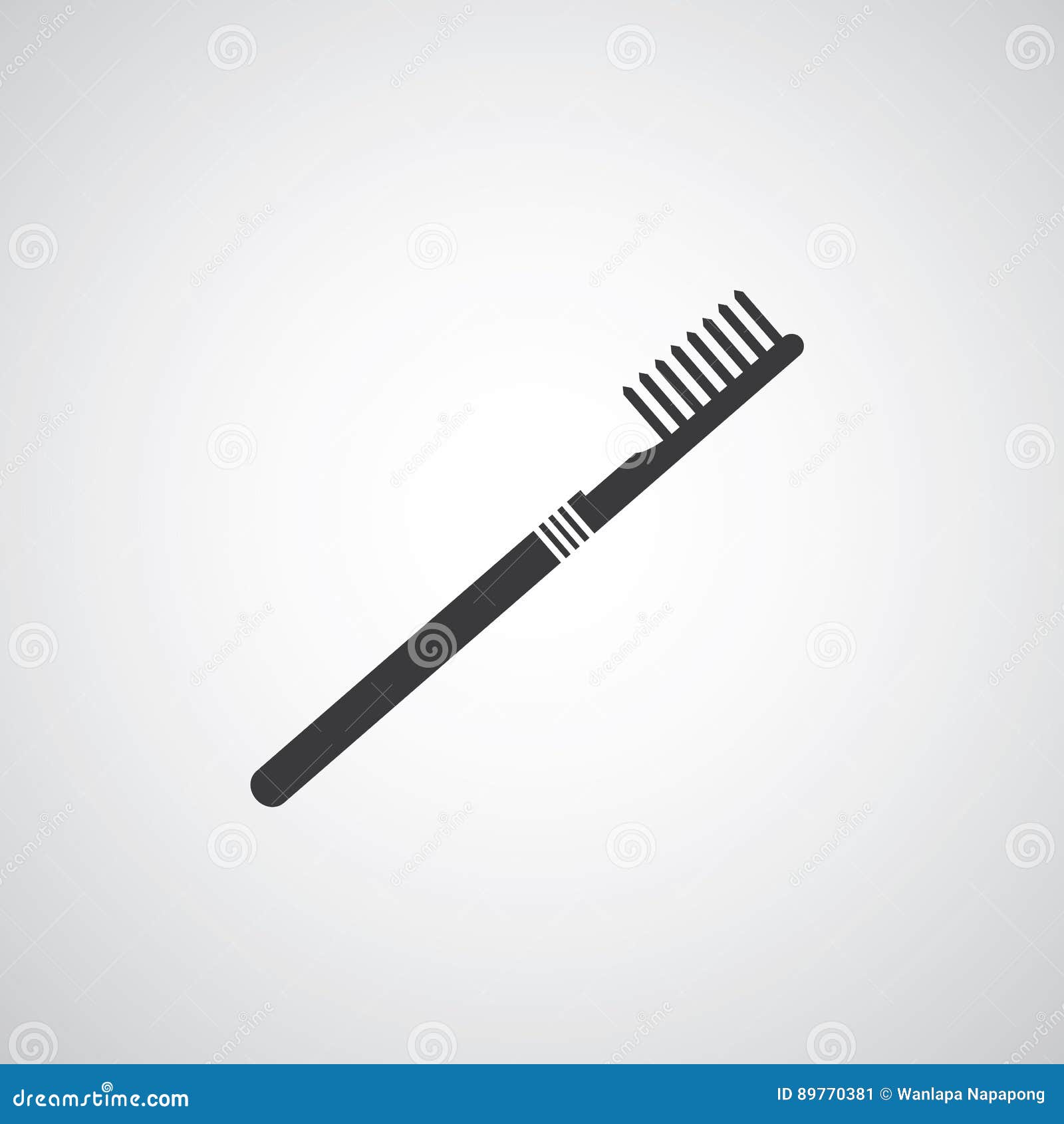 Vector toothbrush symbol stock vector. Illustration of clean - 89770381