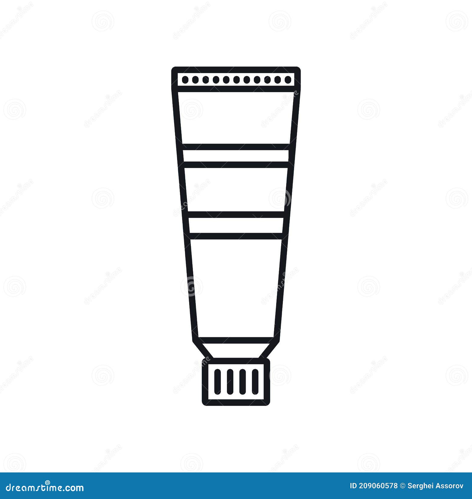 Vector Toothpaste in Outline Style Isolated on White Stock Vector ...