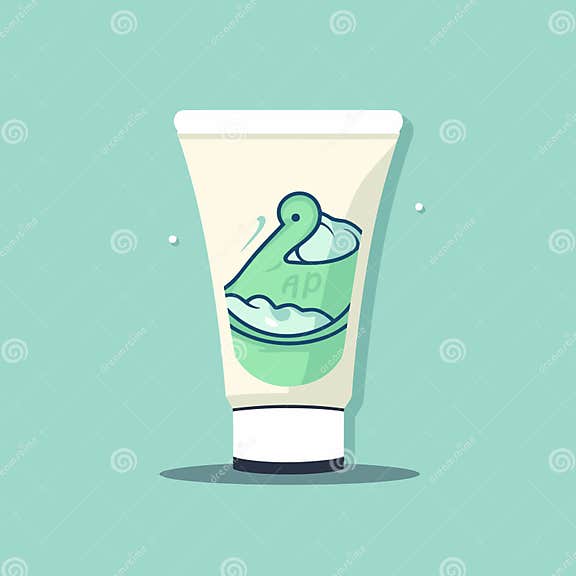 Vector of a Toothpaste Tube with a Cute Rubber Duck Icon Stock Vector ...