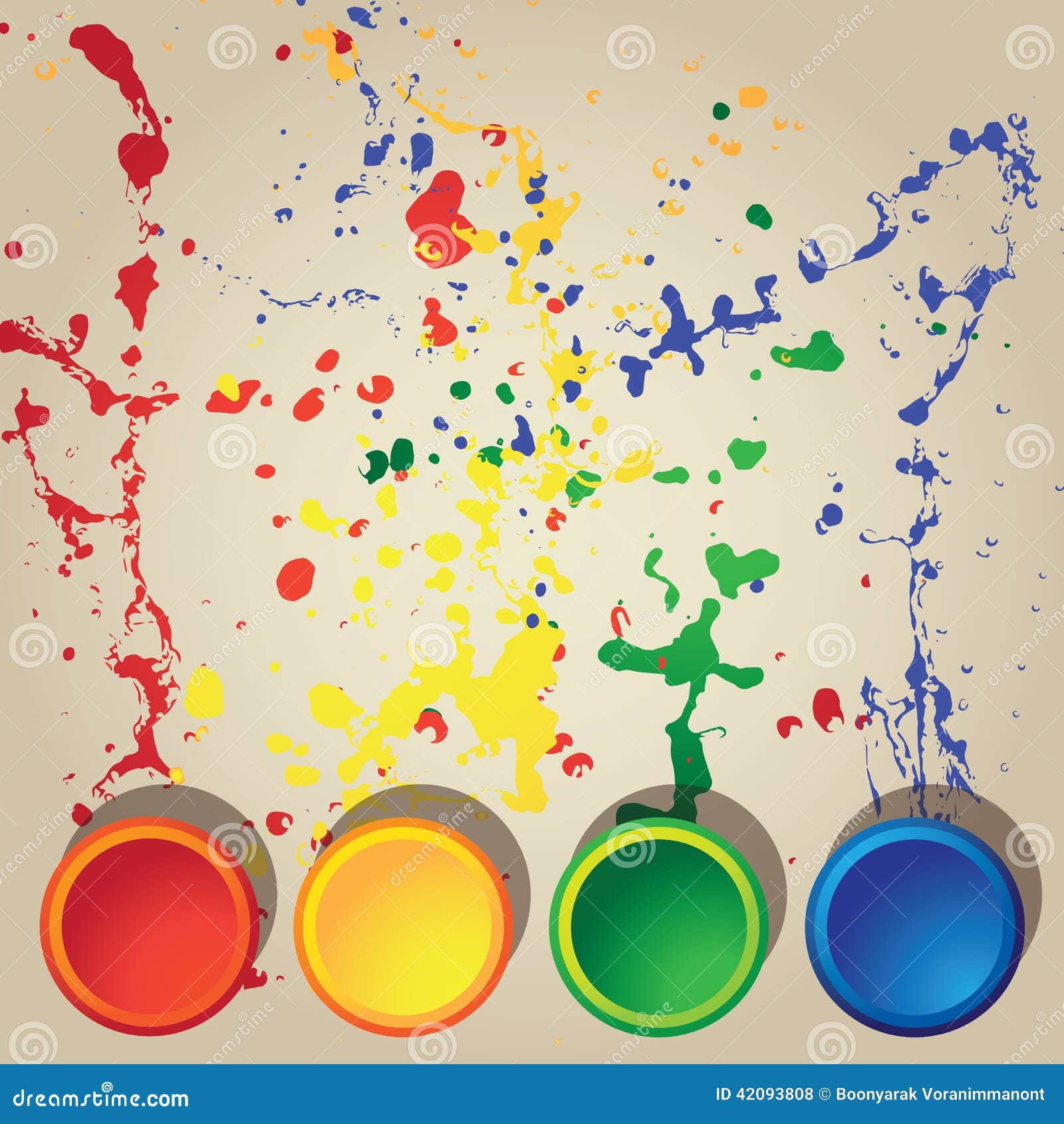 Vector Top View of 4 Colors Stock Vector - Illustration of template ...