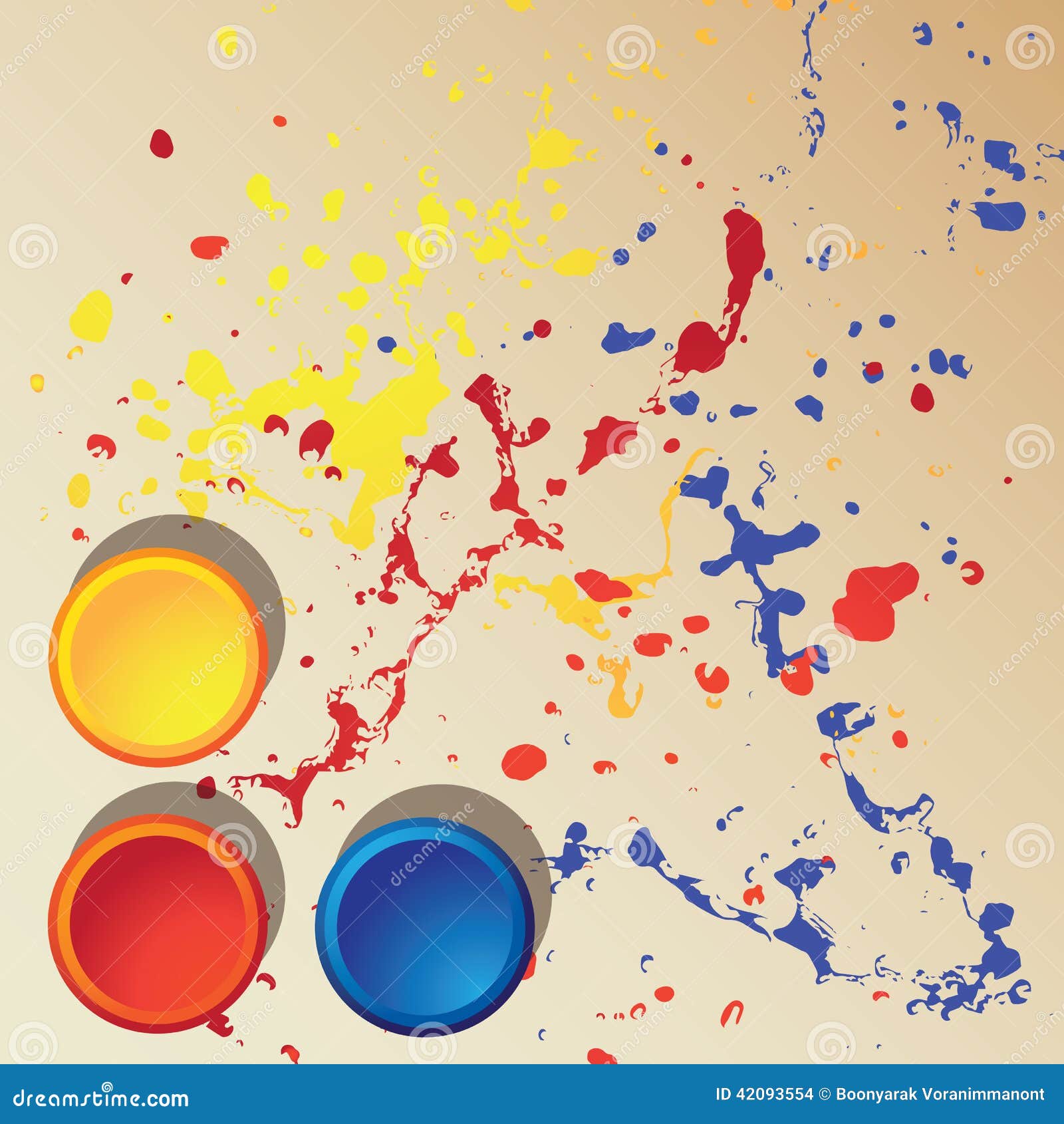 Vector Top View of Primary Colors Stock Vector - Illustration of visual ...