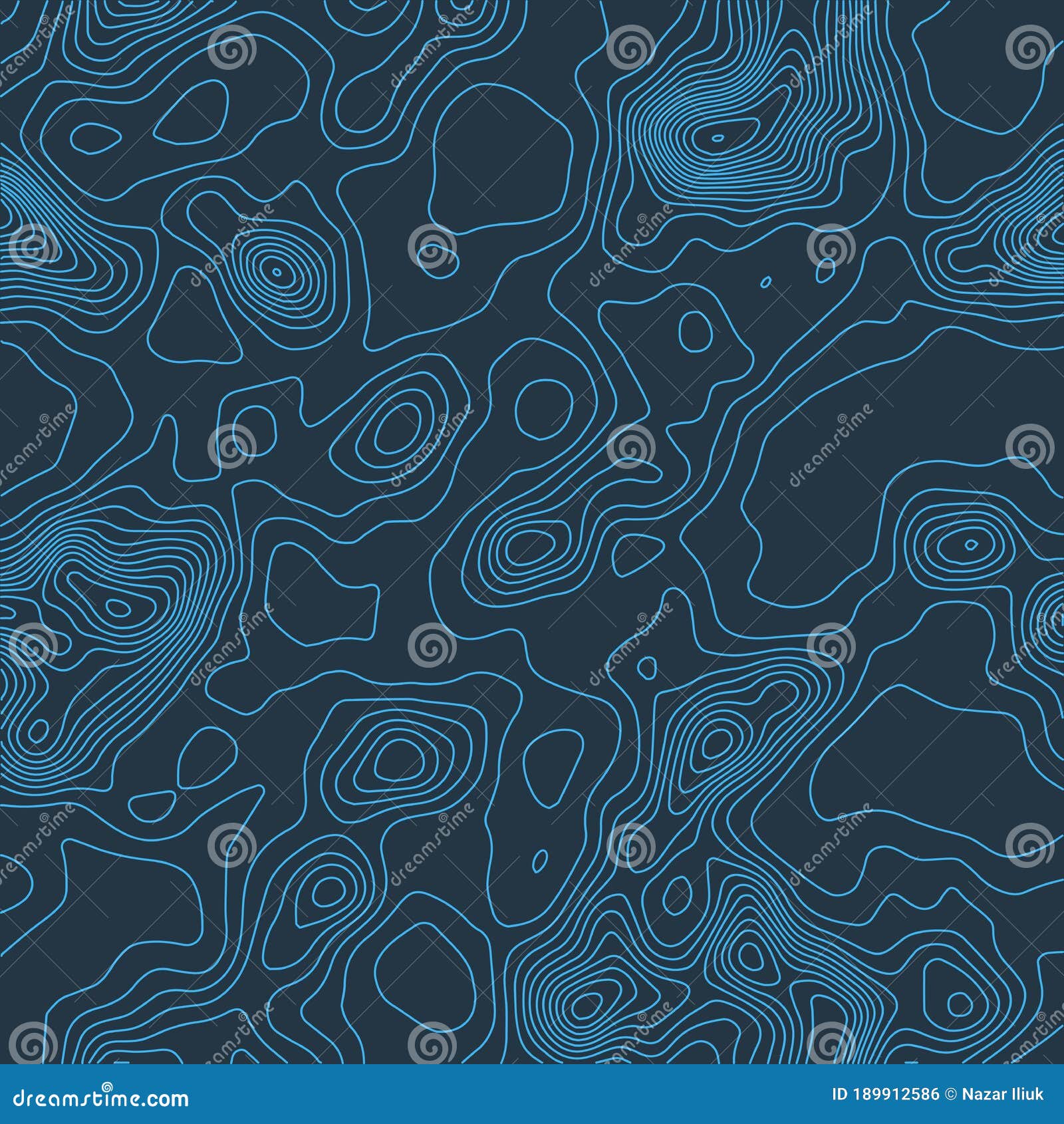Vector Topographic Contour Map. Curved Lines on White Background ...