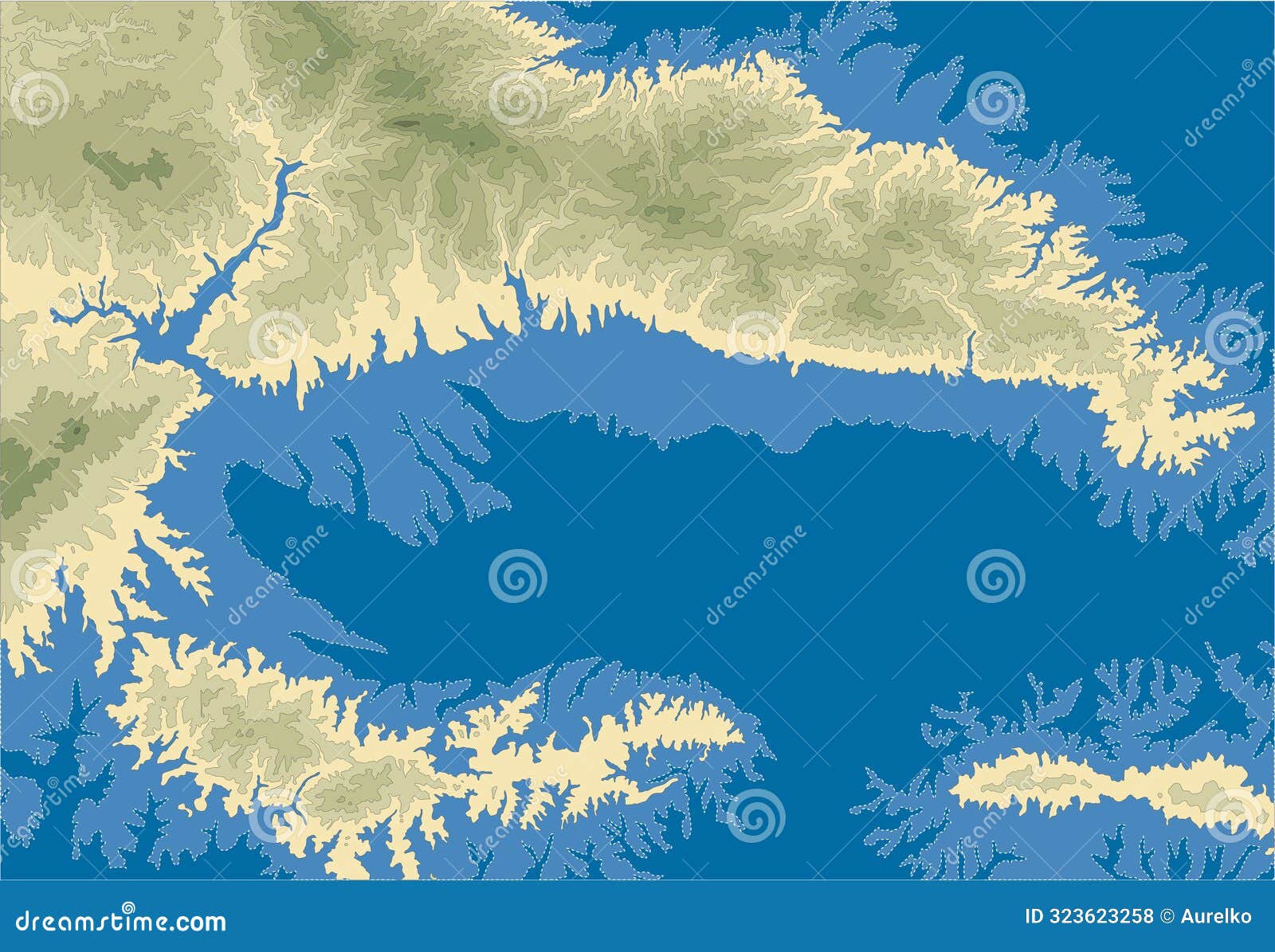 Coast terrain stock vector. Illustration of background - 323623258