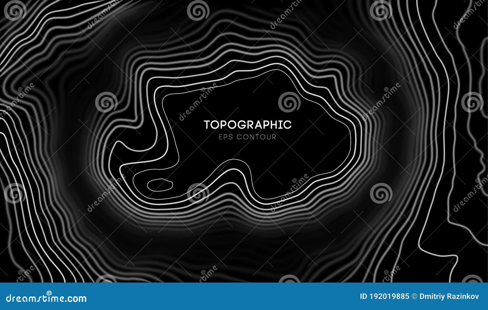 Vector Topographic Map with Blur Effect Contour Background. Topo Map ...