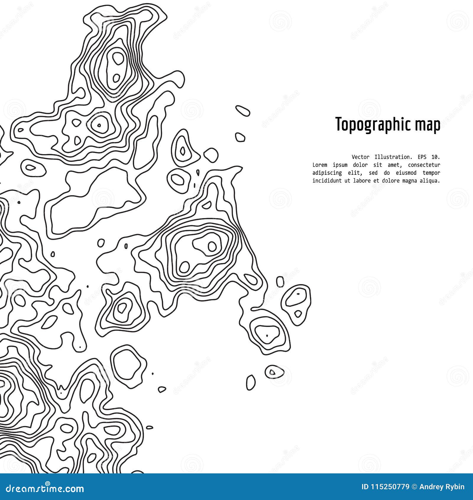 Vector topography map stock vector. Illustration of topo - 115250779