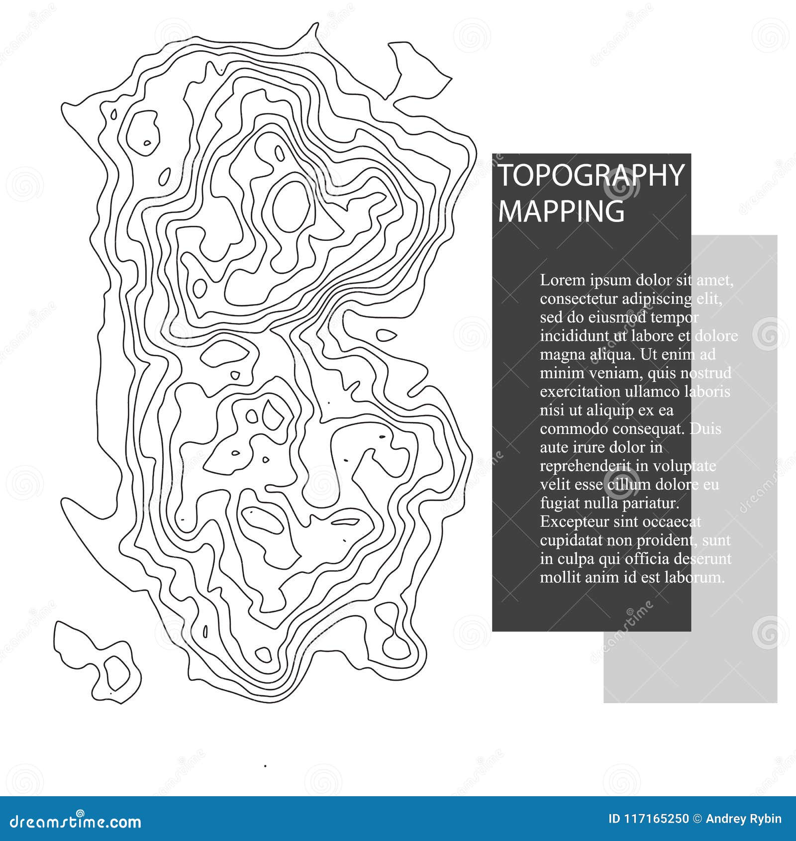 Vector topography map stock vector. Illustration of concept - 117165250
