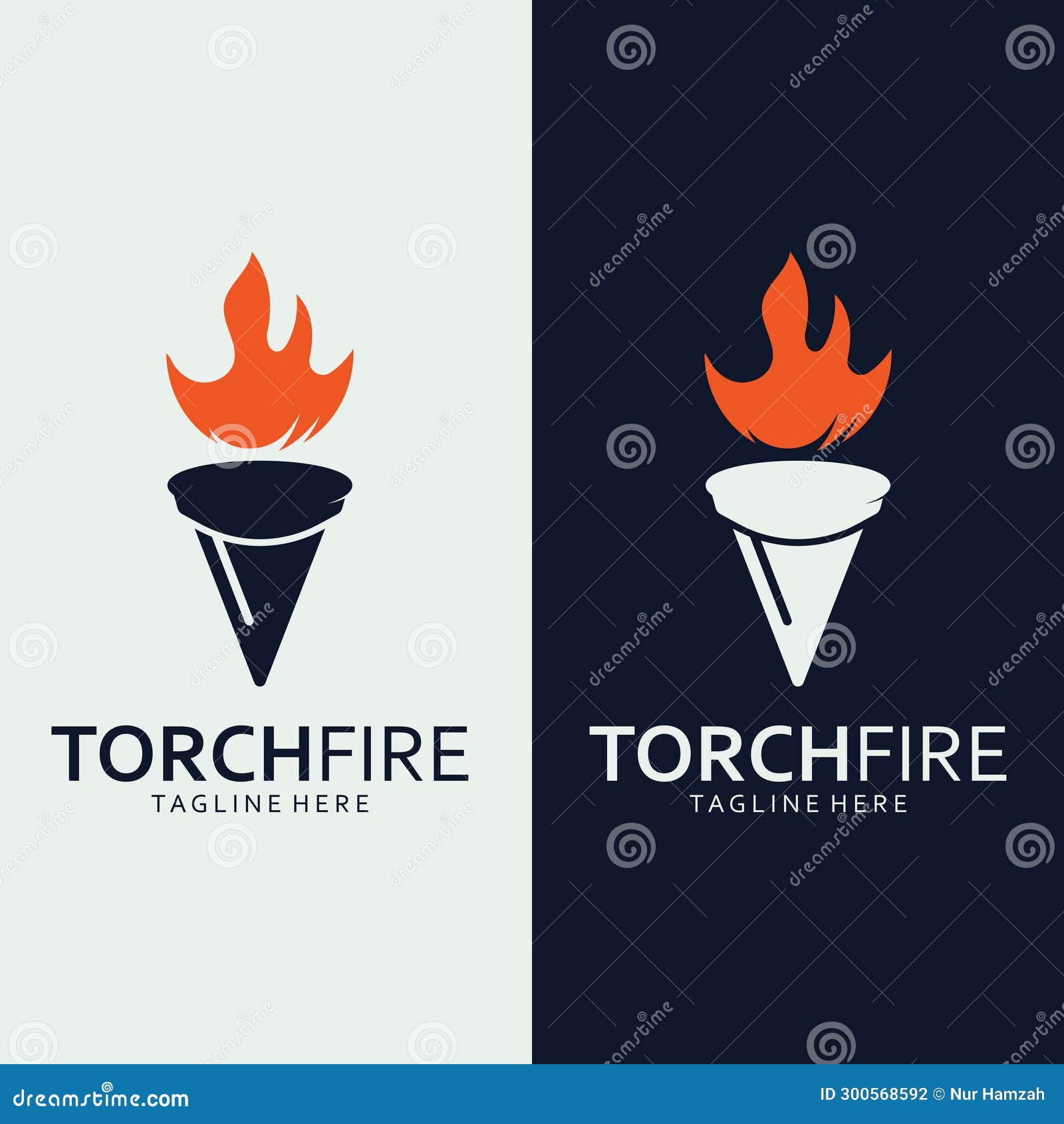 Vector Torch Fire Logo Template Stock Vector - Illustration of torch ...