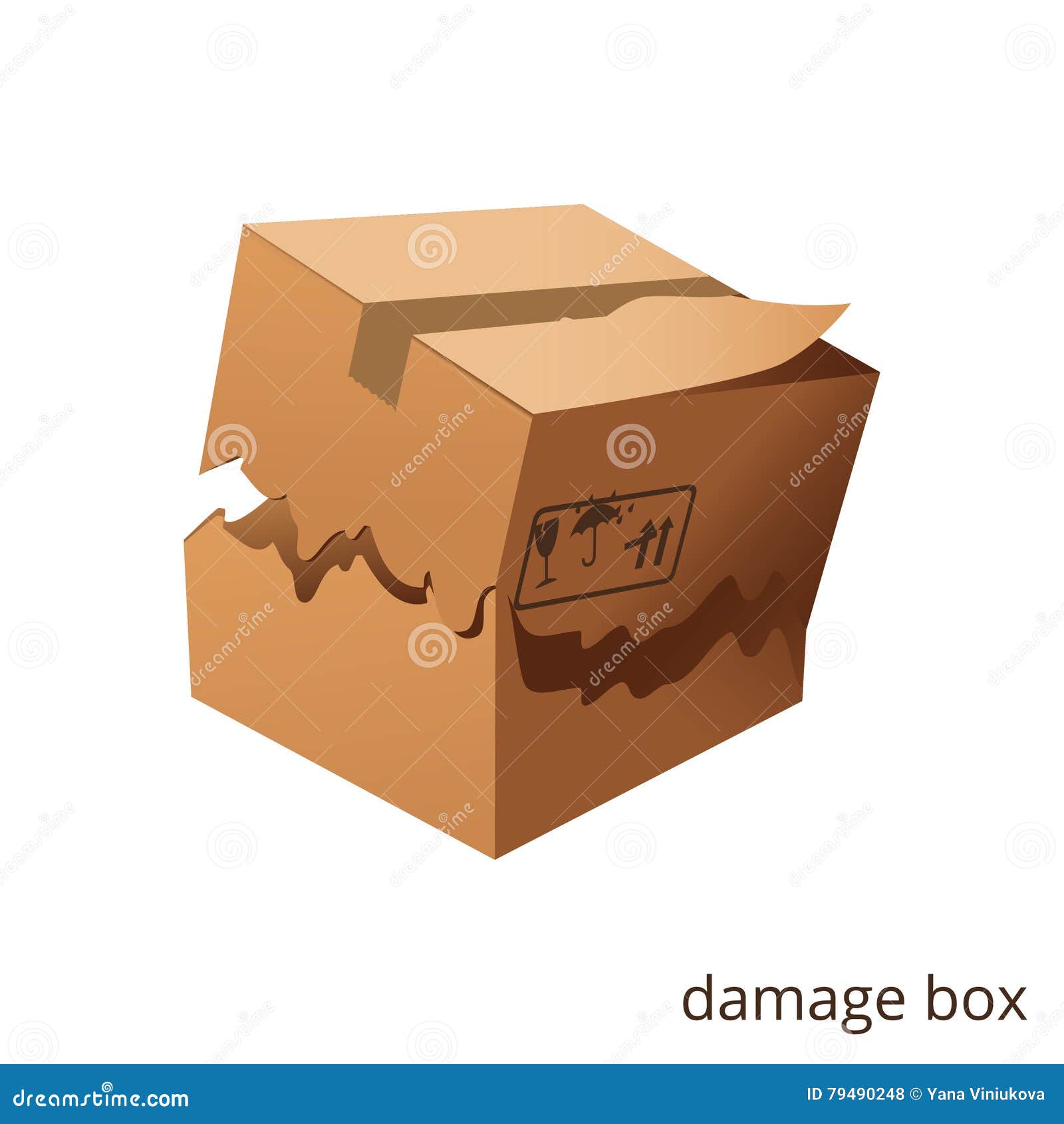 Vector Torn and Damage Box, Cargo, Goods Stock Illustration ...