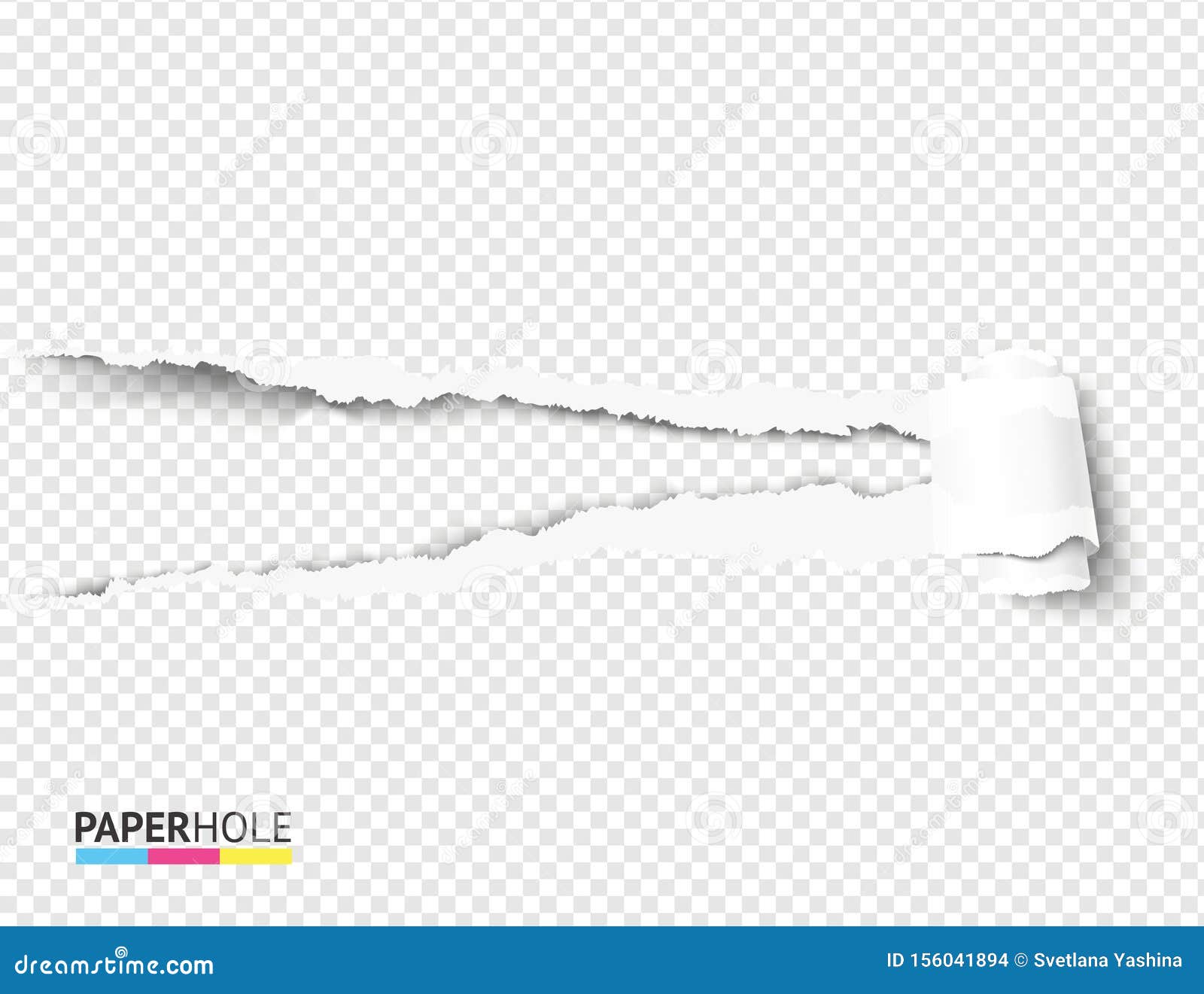 Vector Torn Off Paper Scroll and Rip Hole Blank Concept Stock Vector ...