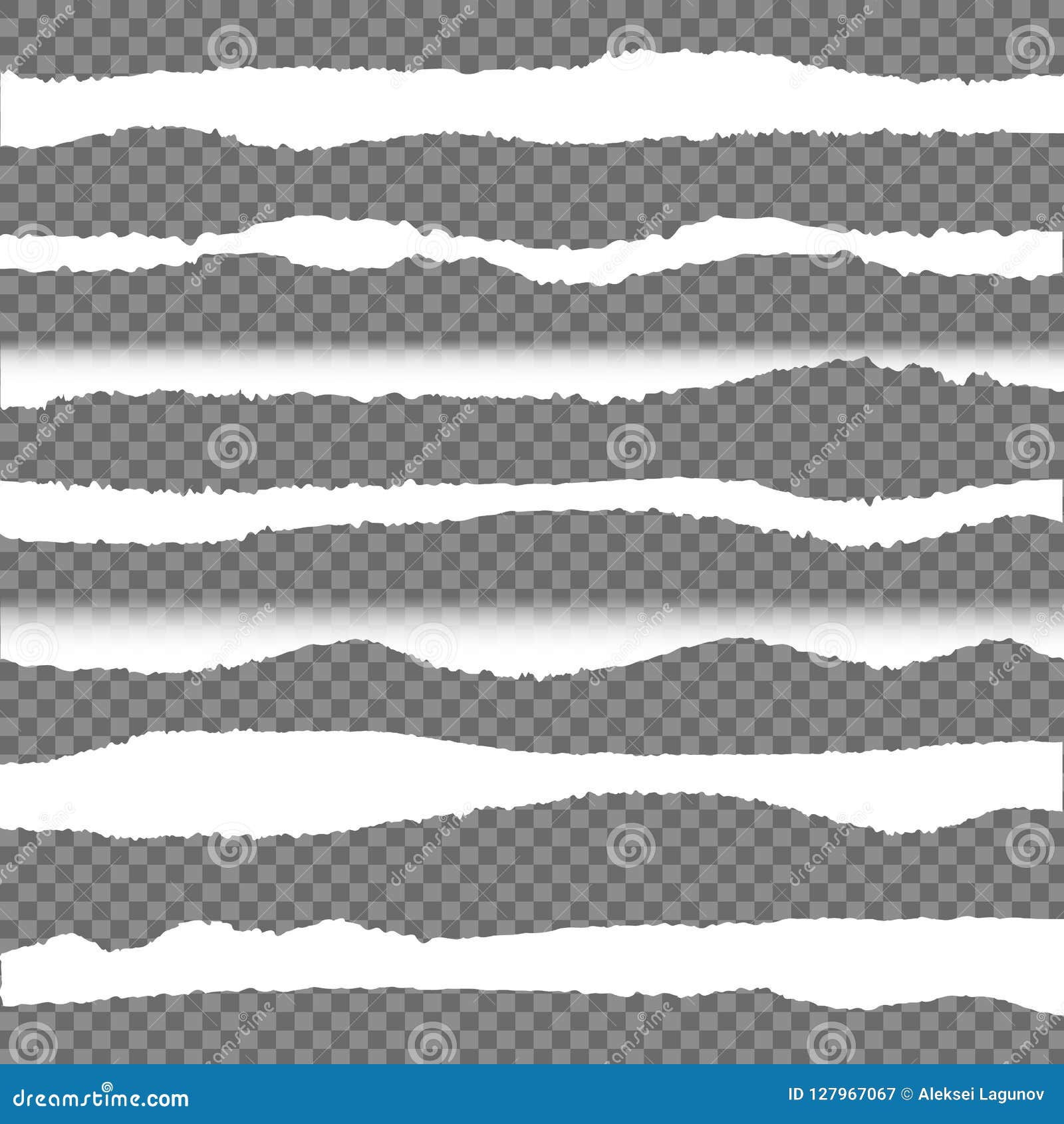 Vector Torn Paper Edges, Design Elements Set. Stock Vector ...