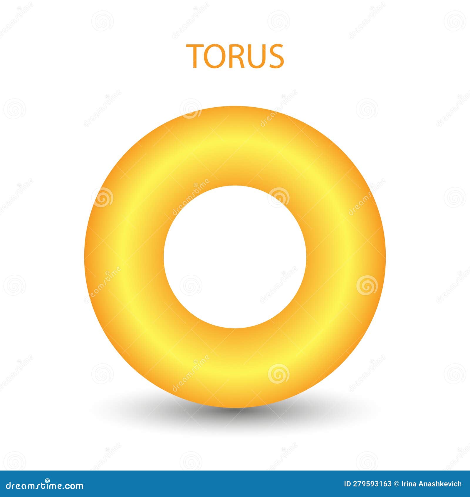 Vector Torus With Gradients And Shadow For Game, Icon, Package Design ...