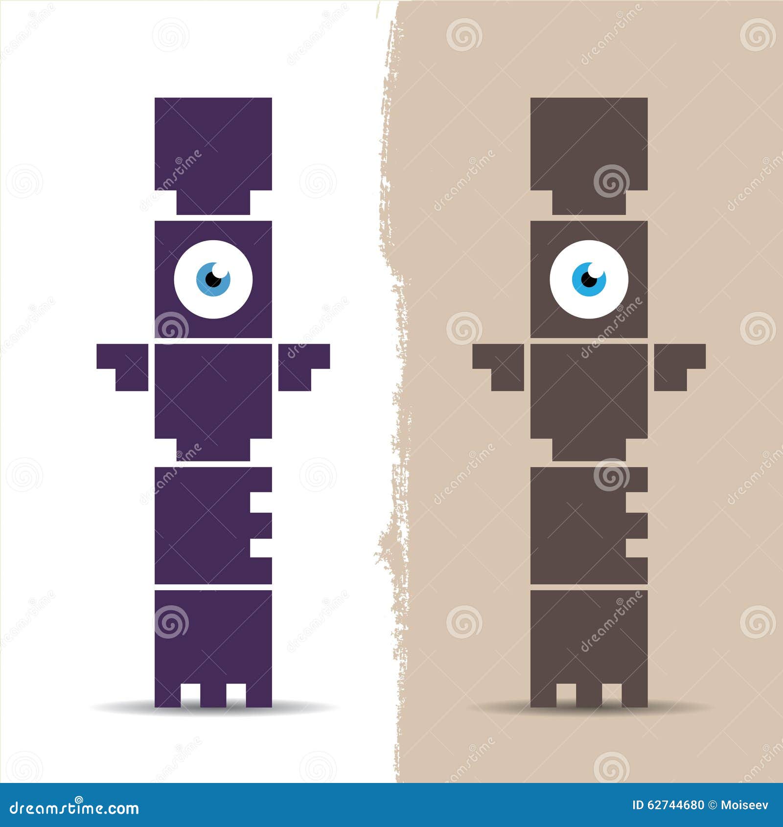 Vector Totem Logo and Character Stock Vector - Illustration of cartoon ...