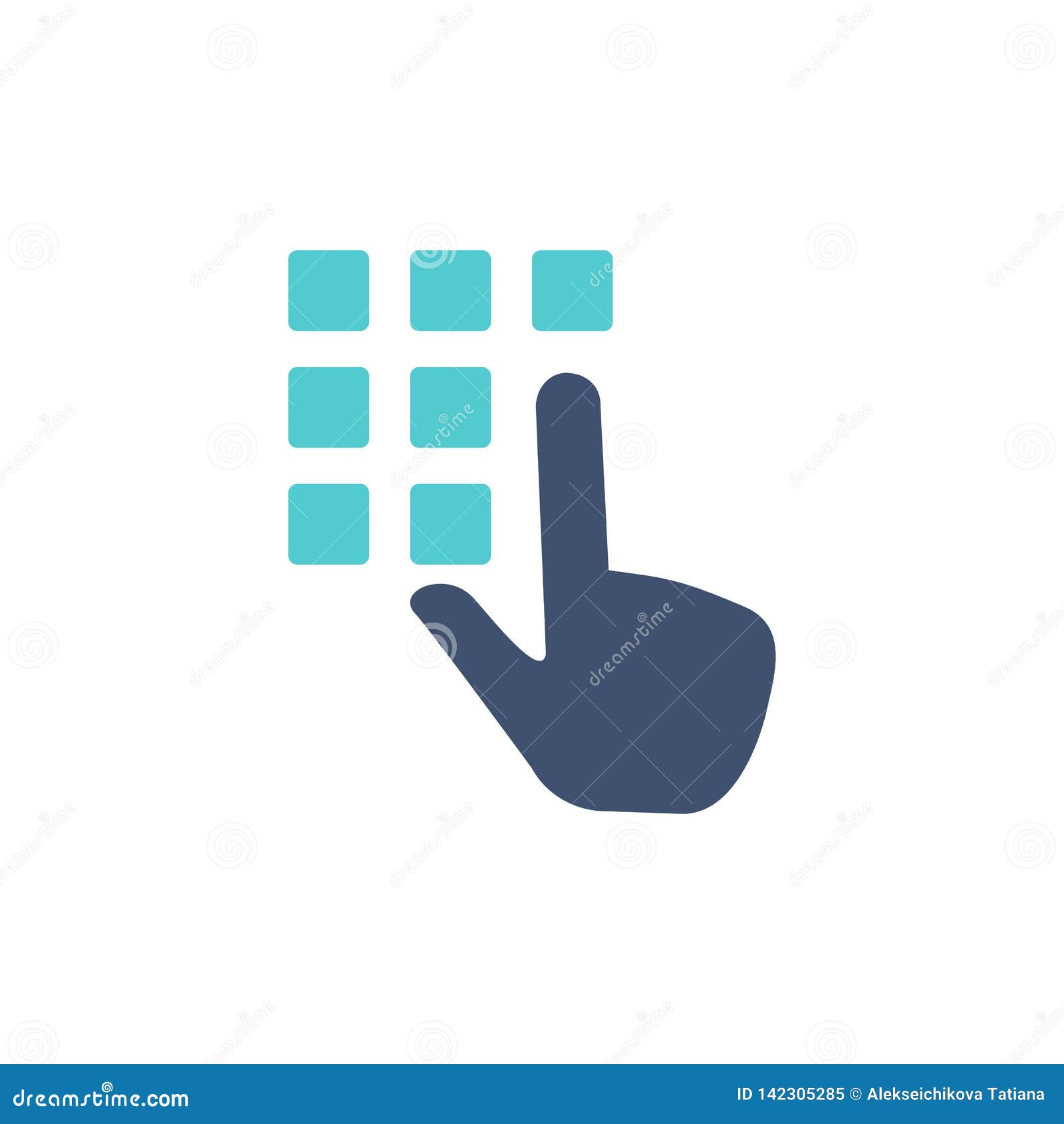 Vector touch finger icon. stock vector. Illustration of protection ...