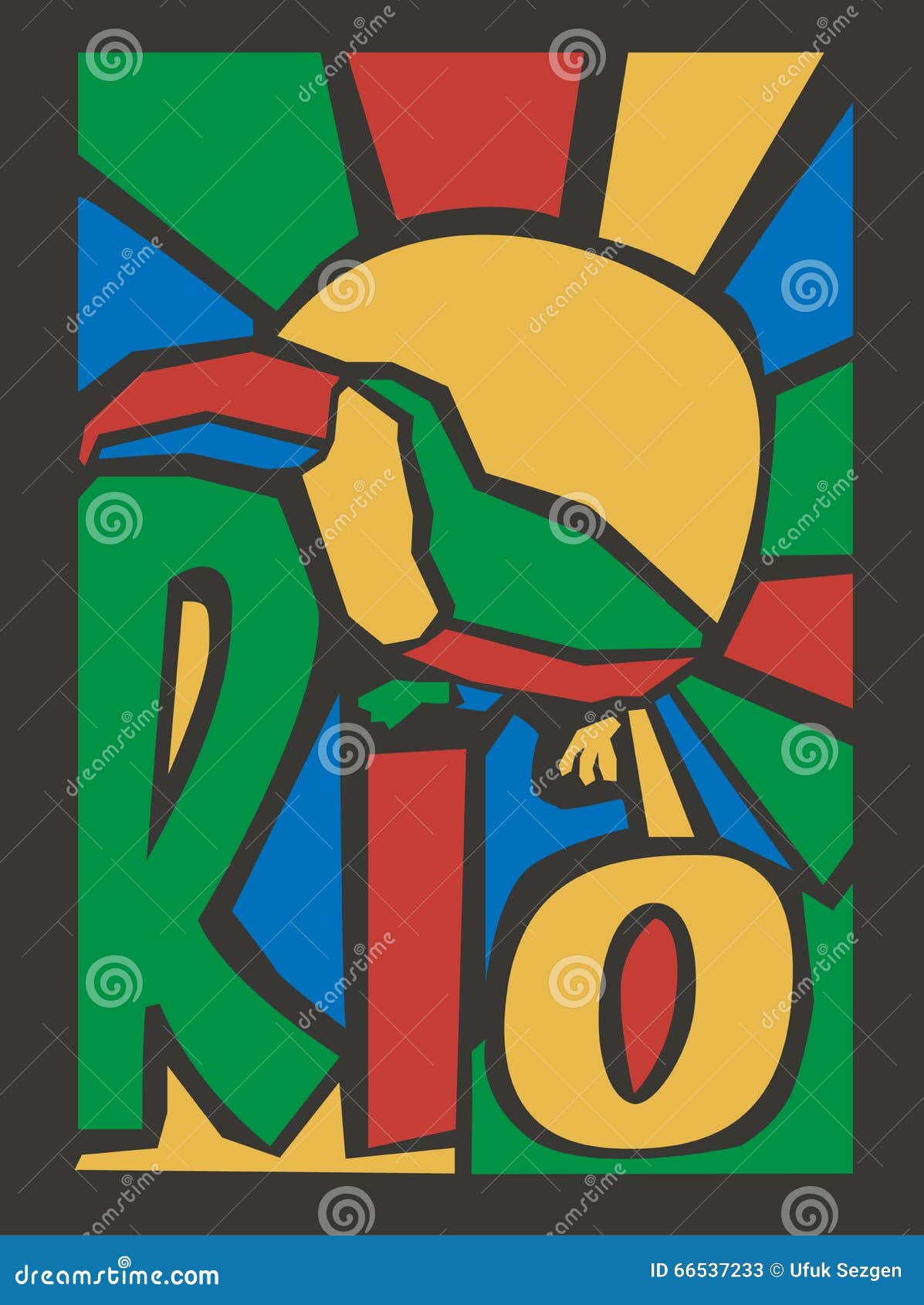 Vector Touristic Hand Drawn Rio City Poster Stock Illustration ...