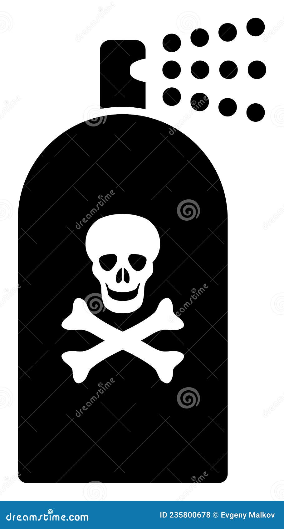 Vector Toxic Aerosol Icon Illustration Stock Vector - Illustration of ...