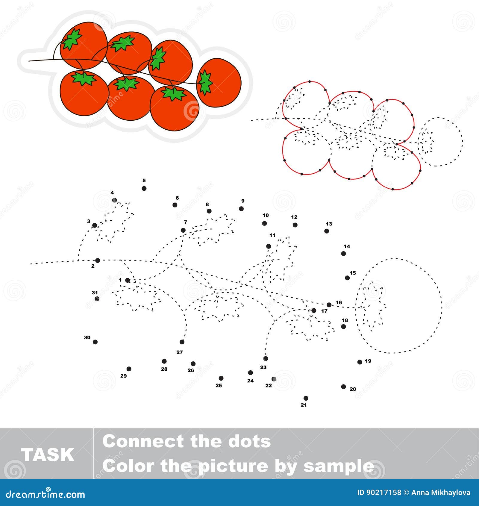 Vector Trace Educational Game for Preschool Kids. Stock Illustration ...
