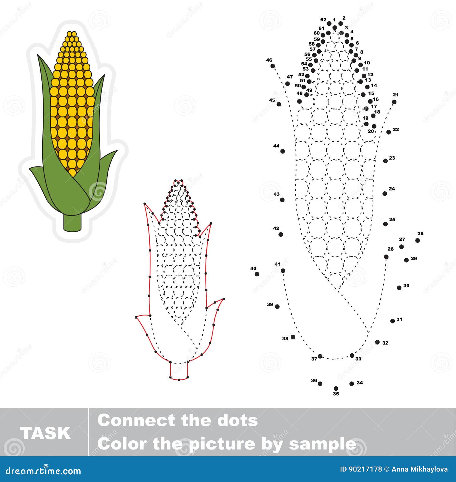Vector Trace Educational Game for Preschool Kids. Stock Illustration ...