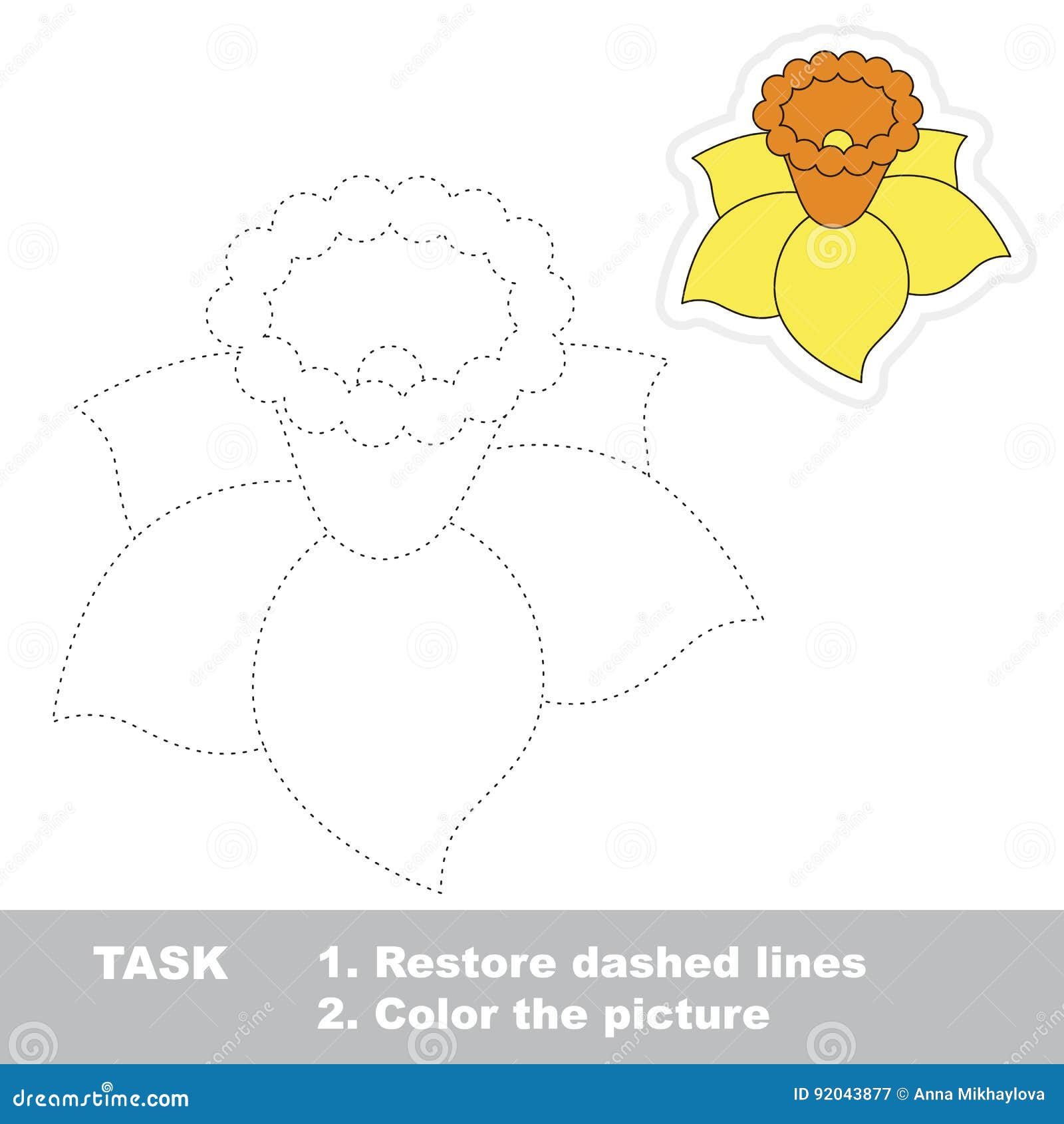 Vector Trace Educational Game for Preschool Kids. Stock Vector ...