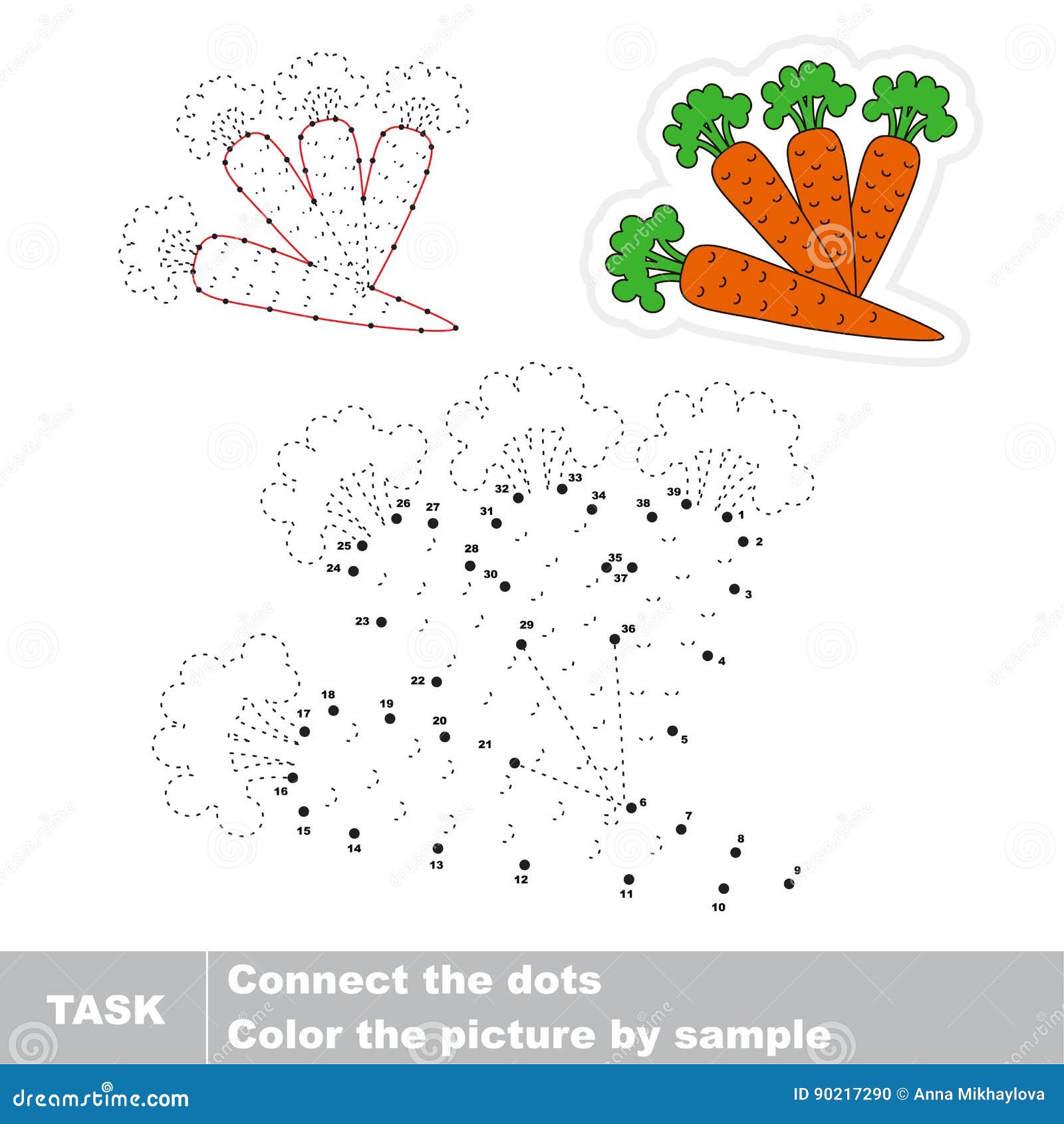 Vector Trace Educational Game for Preschool Kids. Stock Illustration ...