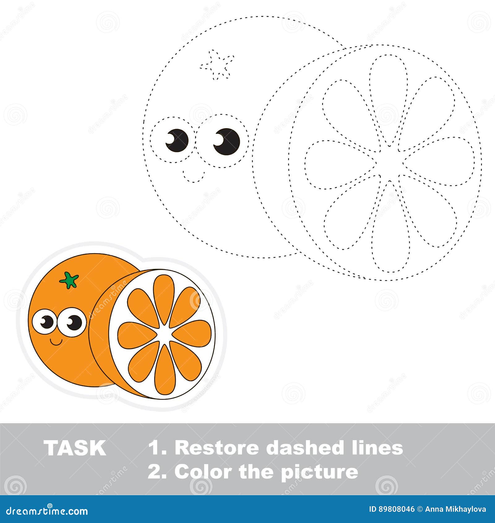 Vector Trace Educational Game for Preschool Kids. Stock Vector ...