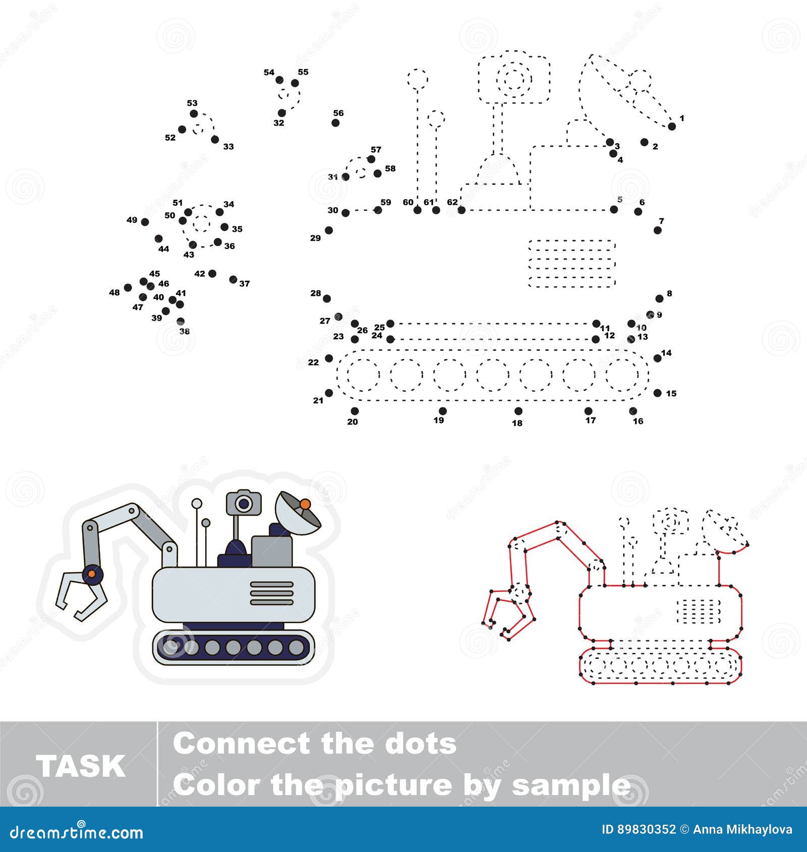 Vector Trace Educational Game for Preschool Kids. Stock Vector ...