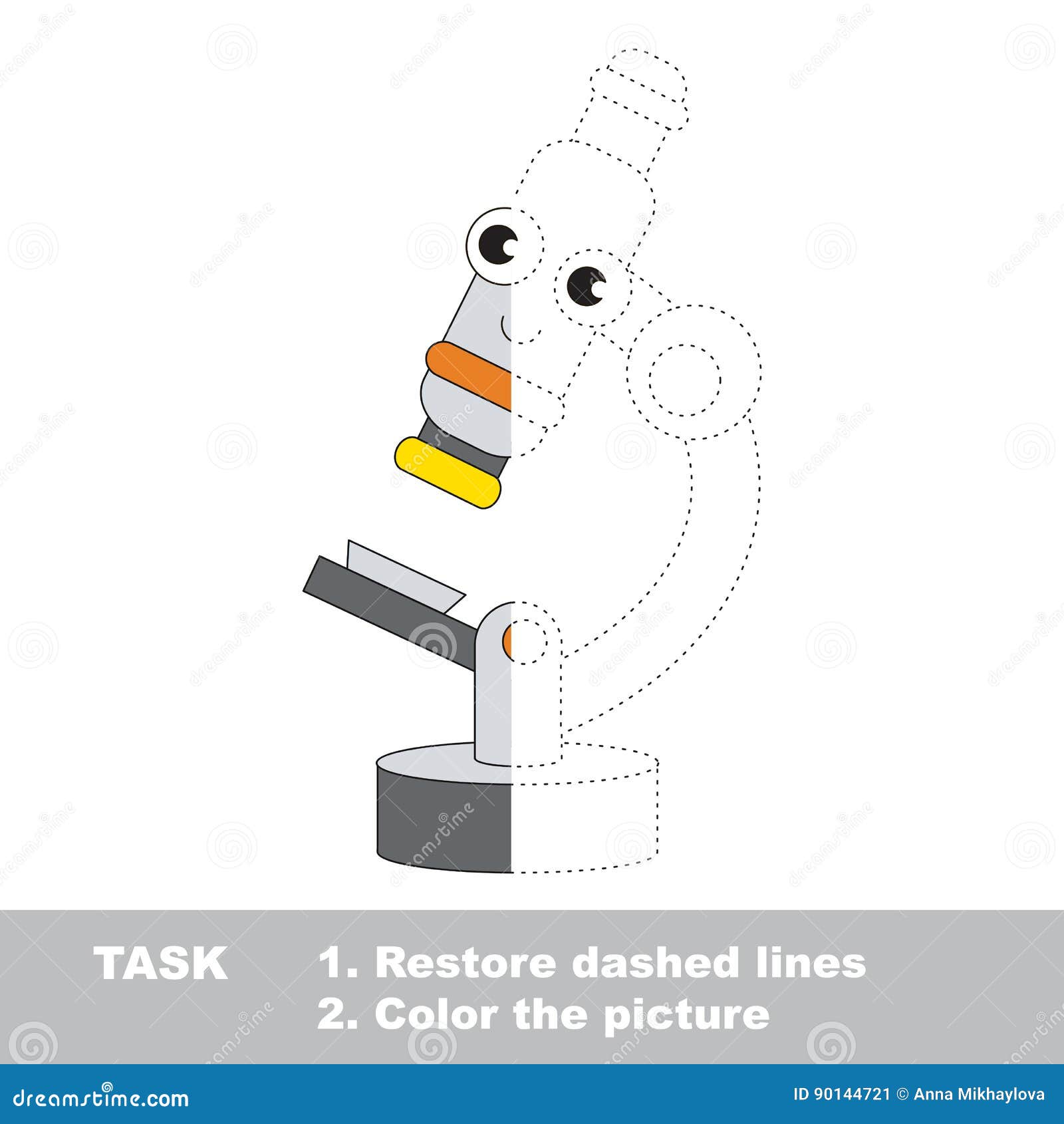 Vector Trace Educational Game for Preschool Kids. Stock Vector ...