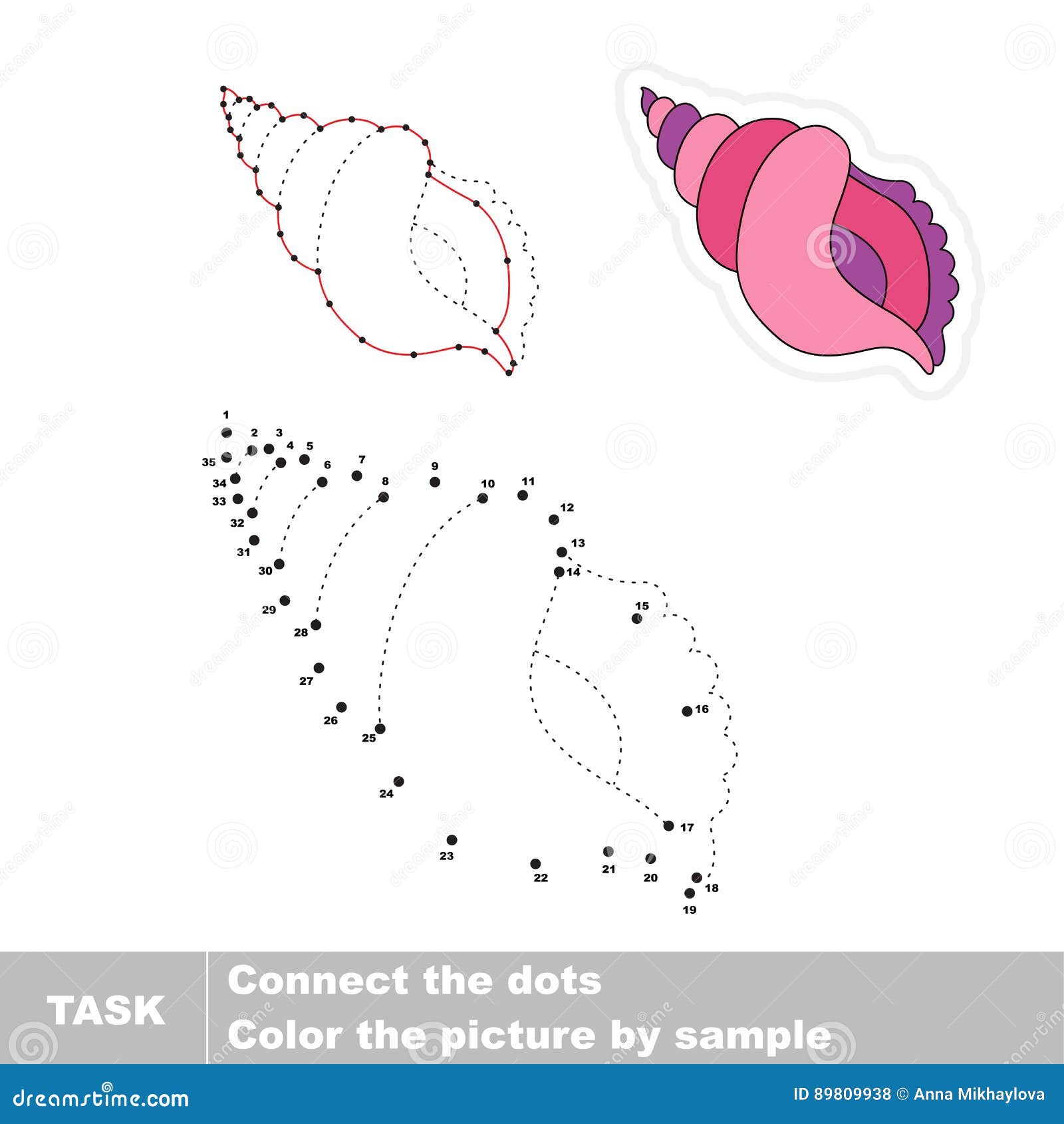 Vector Trace Educational Game for Preschool Kids. Stock Vector ...