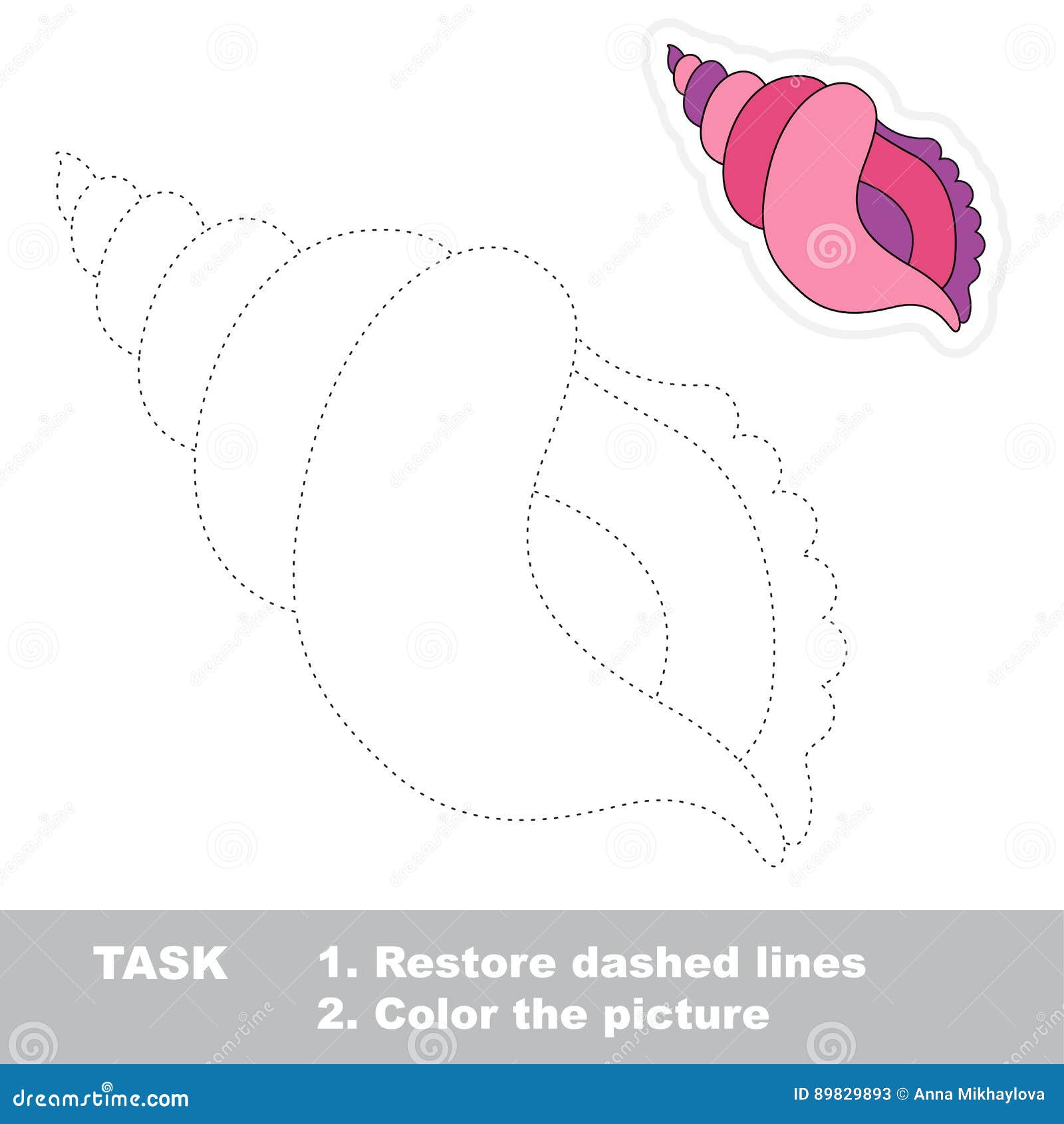 Vector Trace Educational Game for Preschool Kids. Stock Vector ...