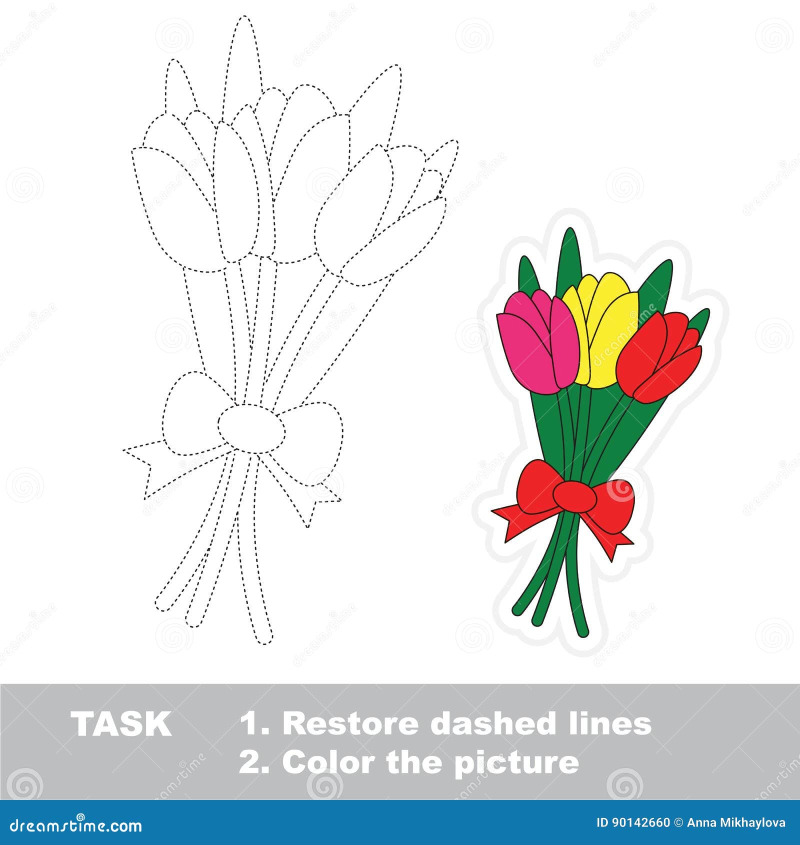 Vector Trace Educational Game for Preschool Kids. Stock Vector ...