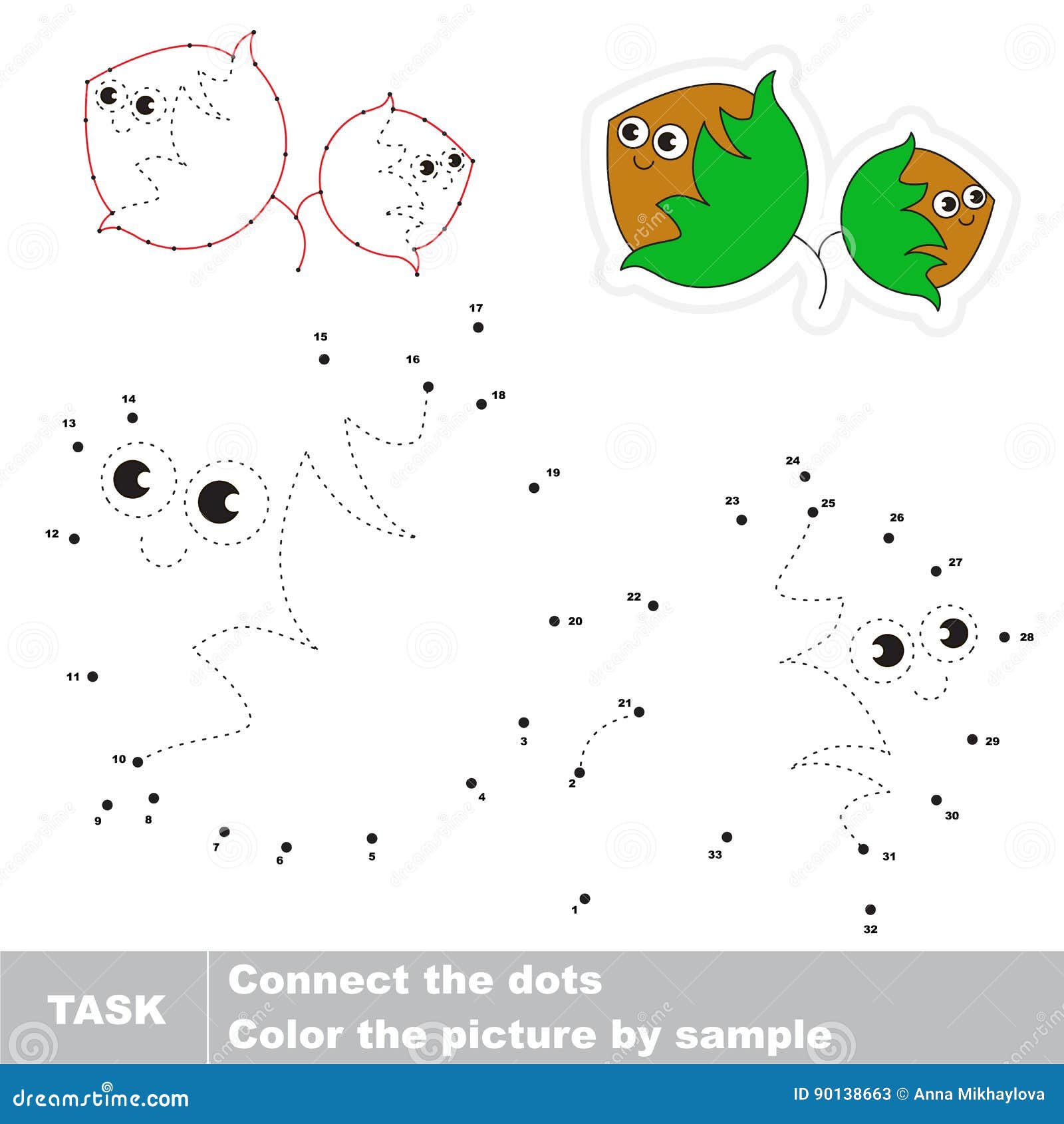 Vector Trace Educational Game for Preschool Kids. Stock Vector ...