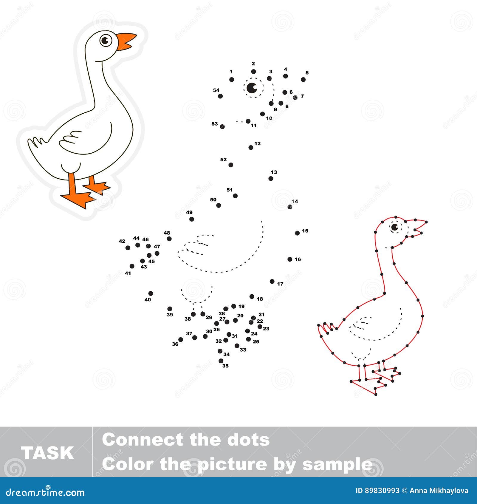 Vector Trace Educational Game for Preschool Kids. Stock Vector ...