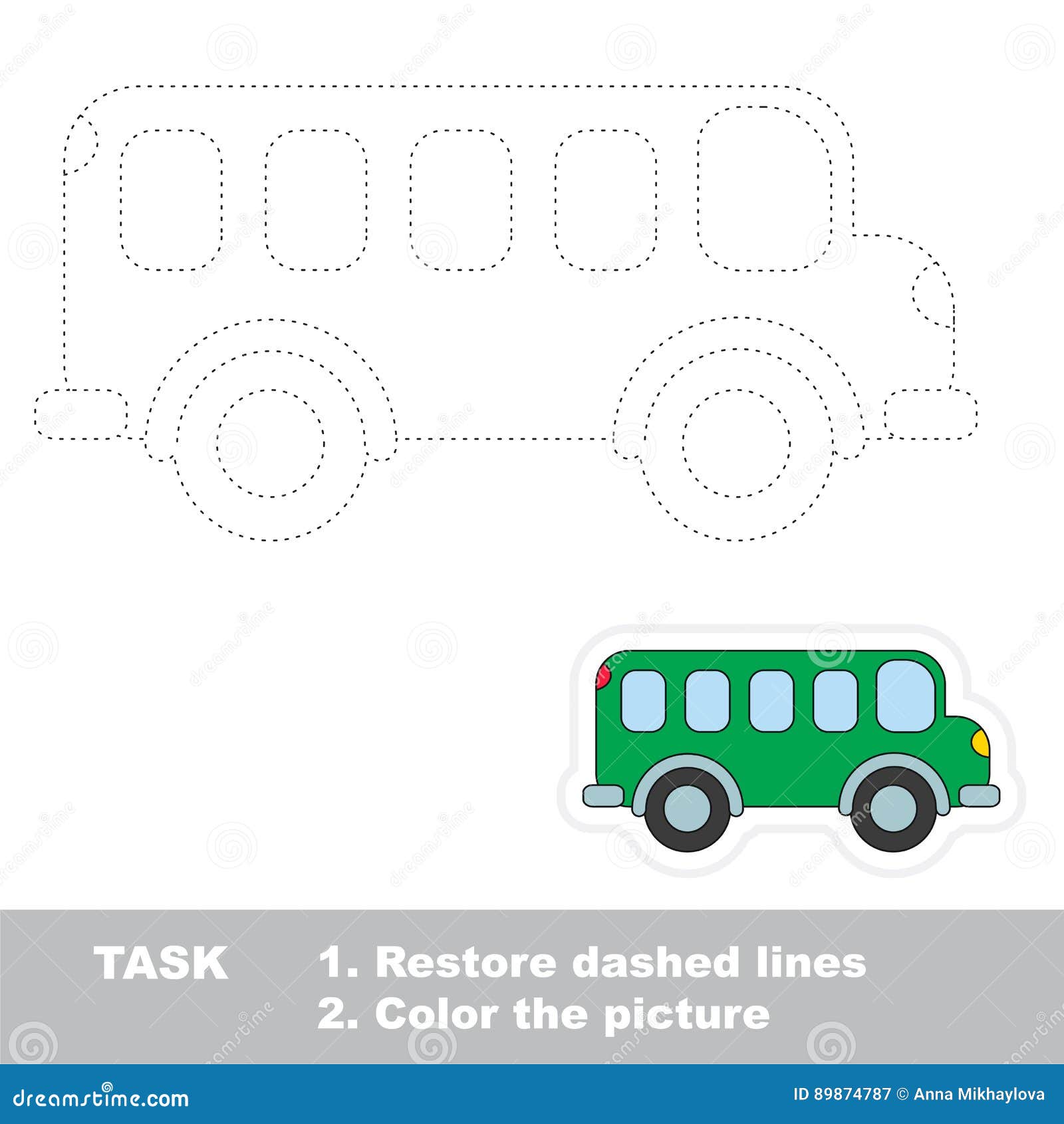 Vector trace game. stock vector. Illustration of play - 89874787