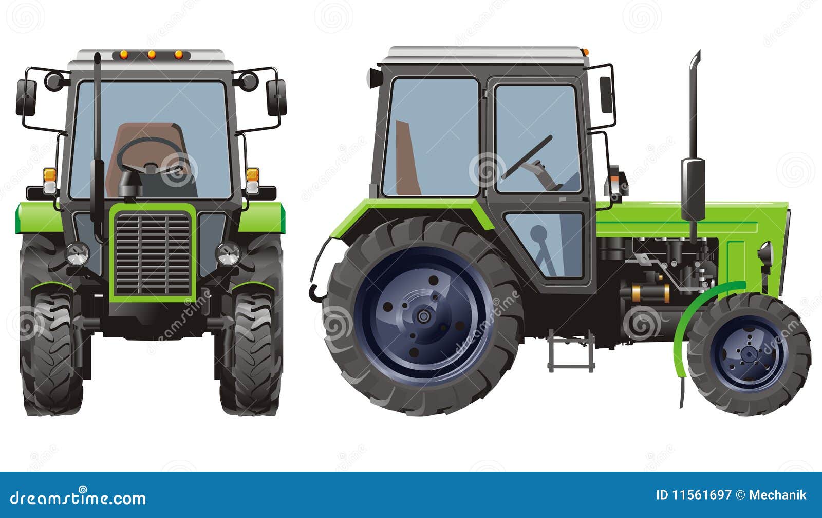 Vector tractor stock vector. Illustration of agronomy - 11561697