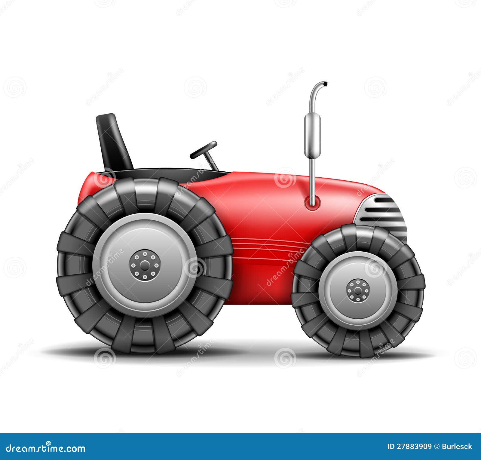 Vector Tractor stock vector. Illustration of working - 27883909