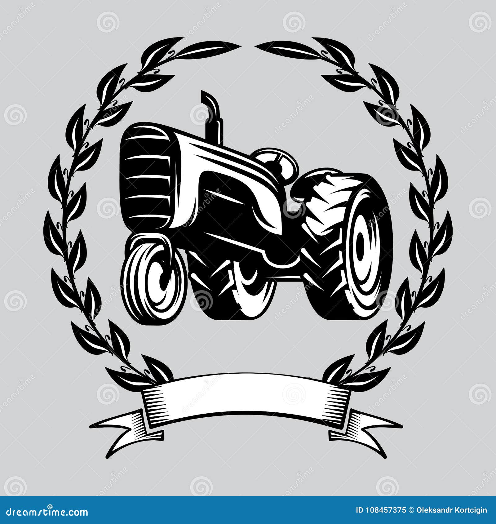 Vector Tractor Logo Illustration. Emblem Design Stock Vector ...