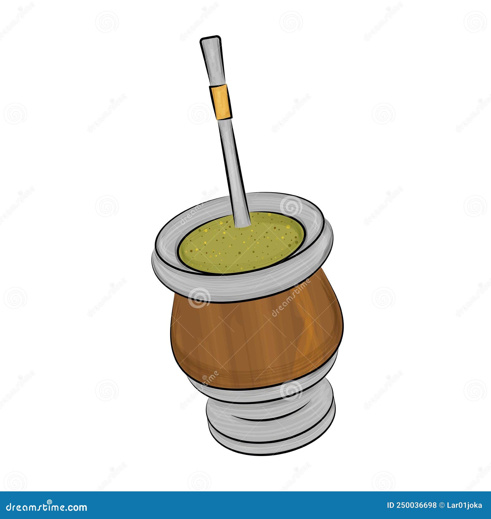 Vector Tradicional De Bebida Argentina Mate De Color Aislado ...