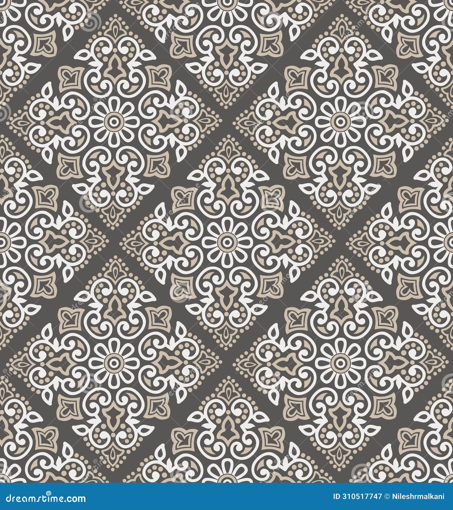 Vector Traditional Asian Wallpaper Pattern Design Stock Vector ...