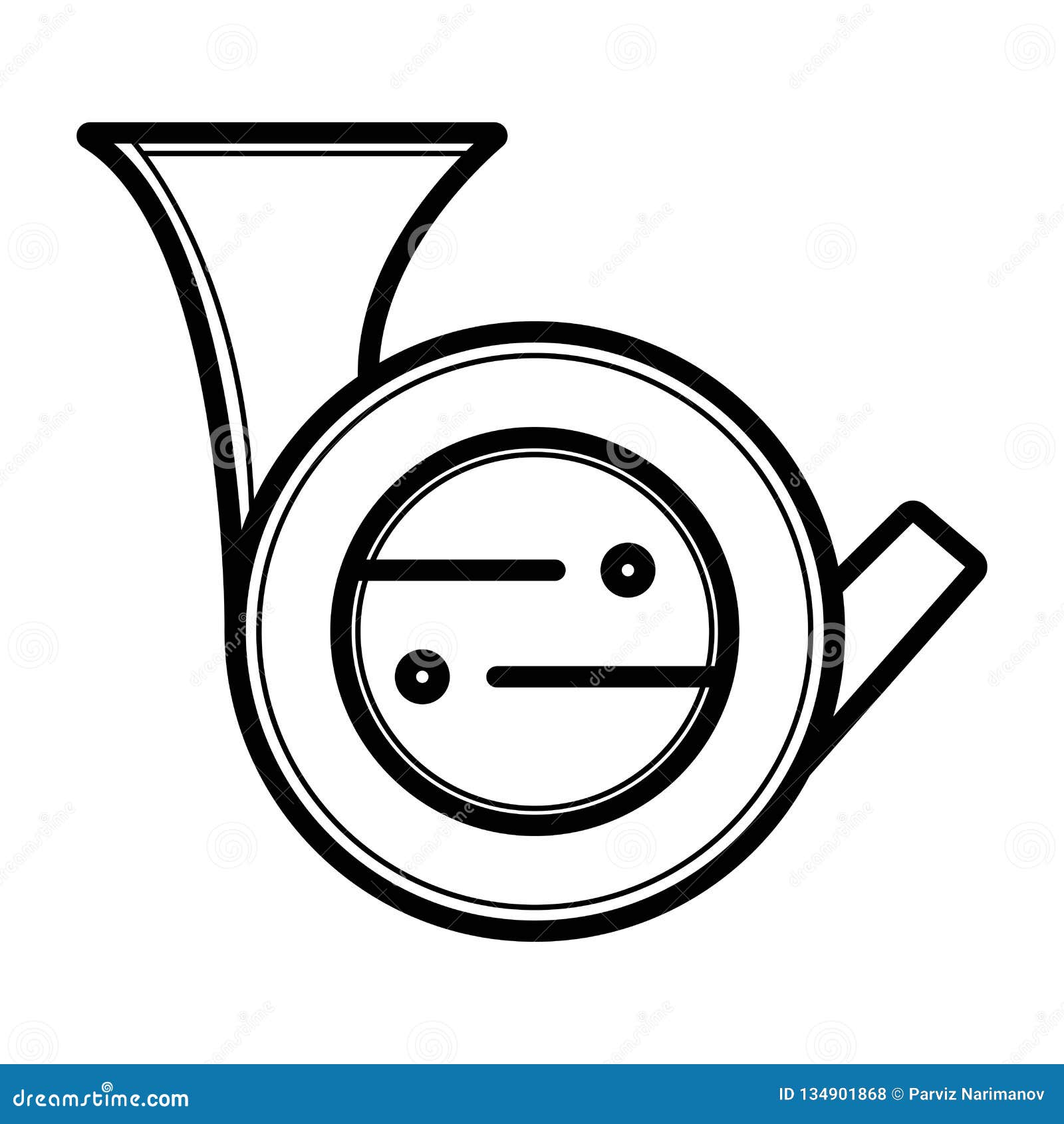 Vector Traditional Hunting Horn Stock Vector - Illustration of play ...