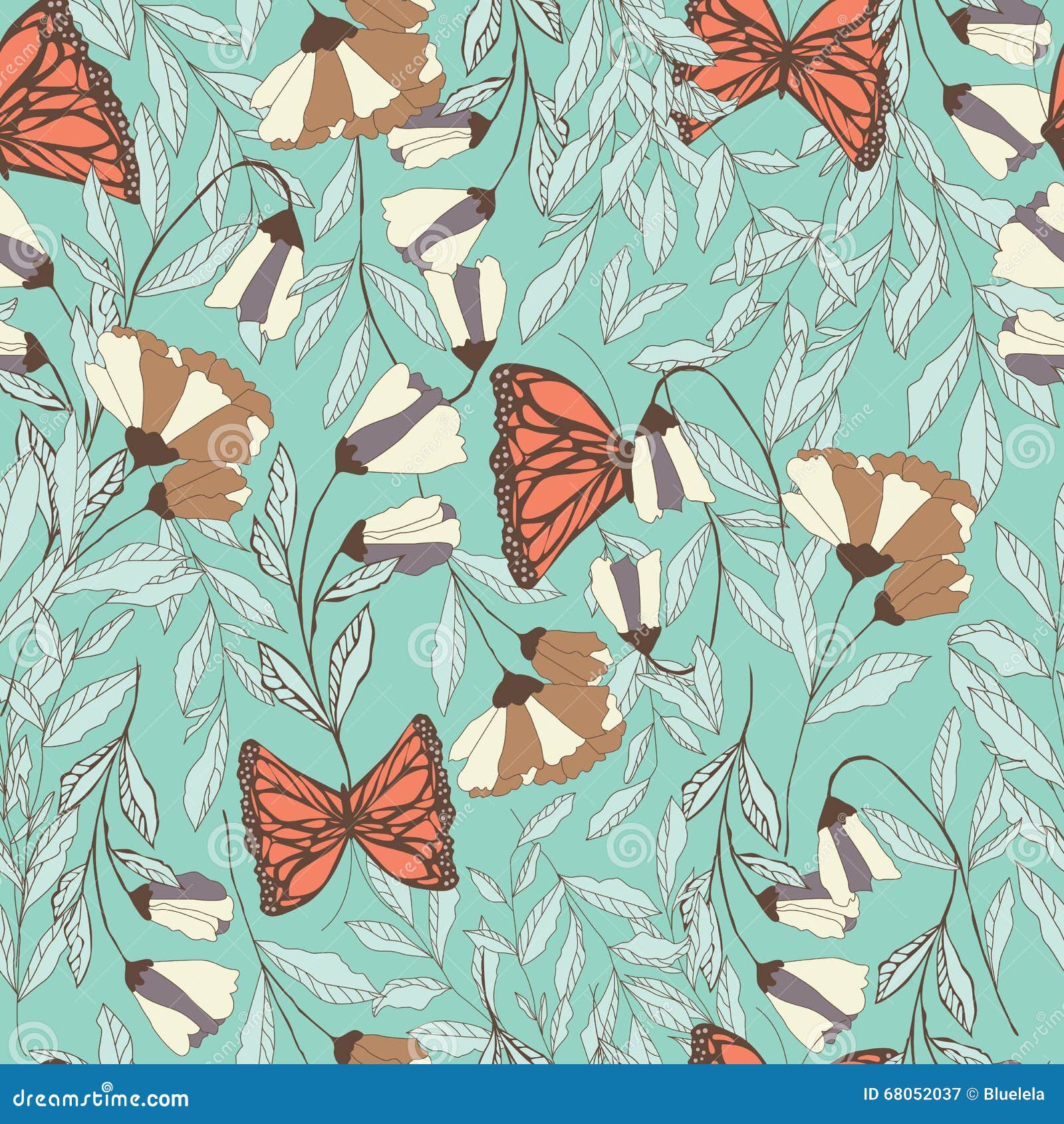 Monarch Butterflies Border Stock Illustration | CartoonDealer.com #20373334