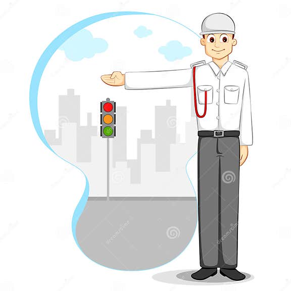 Vector Traffic Police stock vector. Illustration of gesturing - 23969532