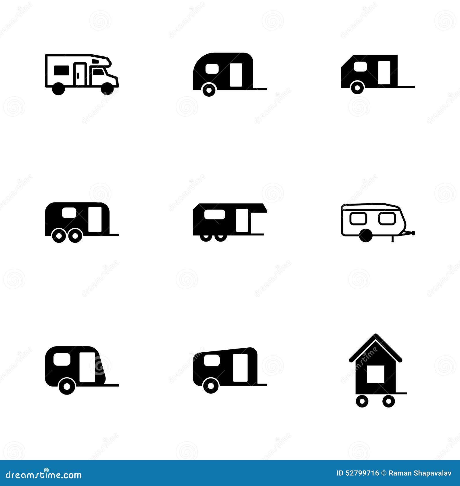 Vector Trailer Icon Set Stock Illustrations – 12,998 Vector Trailer ...