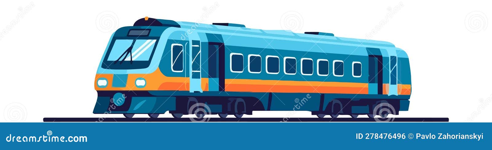 Vector Train Isolated on White Background Stock Vector - Illustration ...