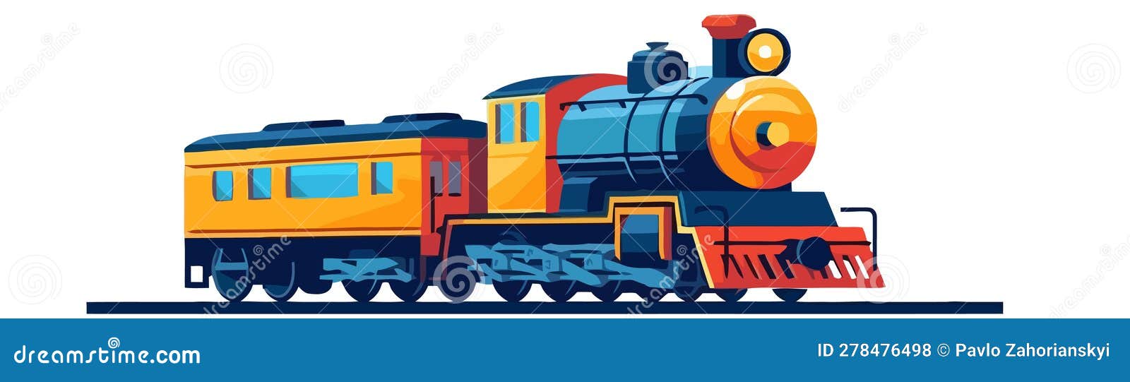 Vector Train Isolated on White Background Stock Vector - Illustration ...