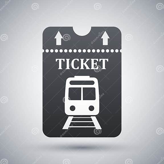 Vector train ticket icon stock vector. Illustration of card - 235319615
