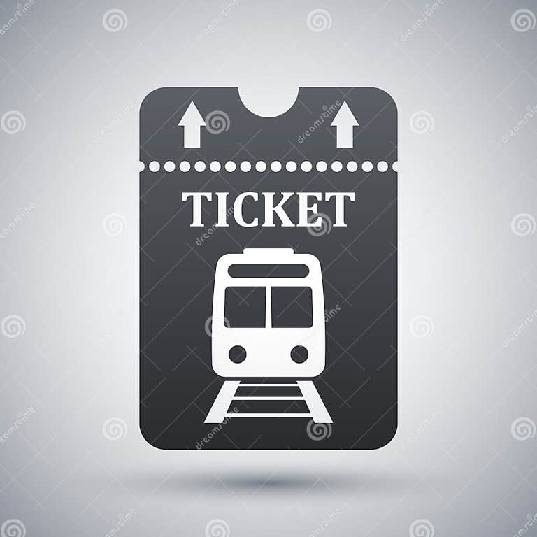 Vector train ticket icon stock vector. Illustration of card - 235319615