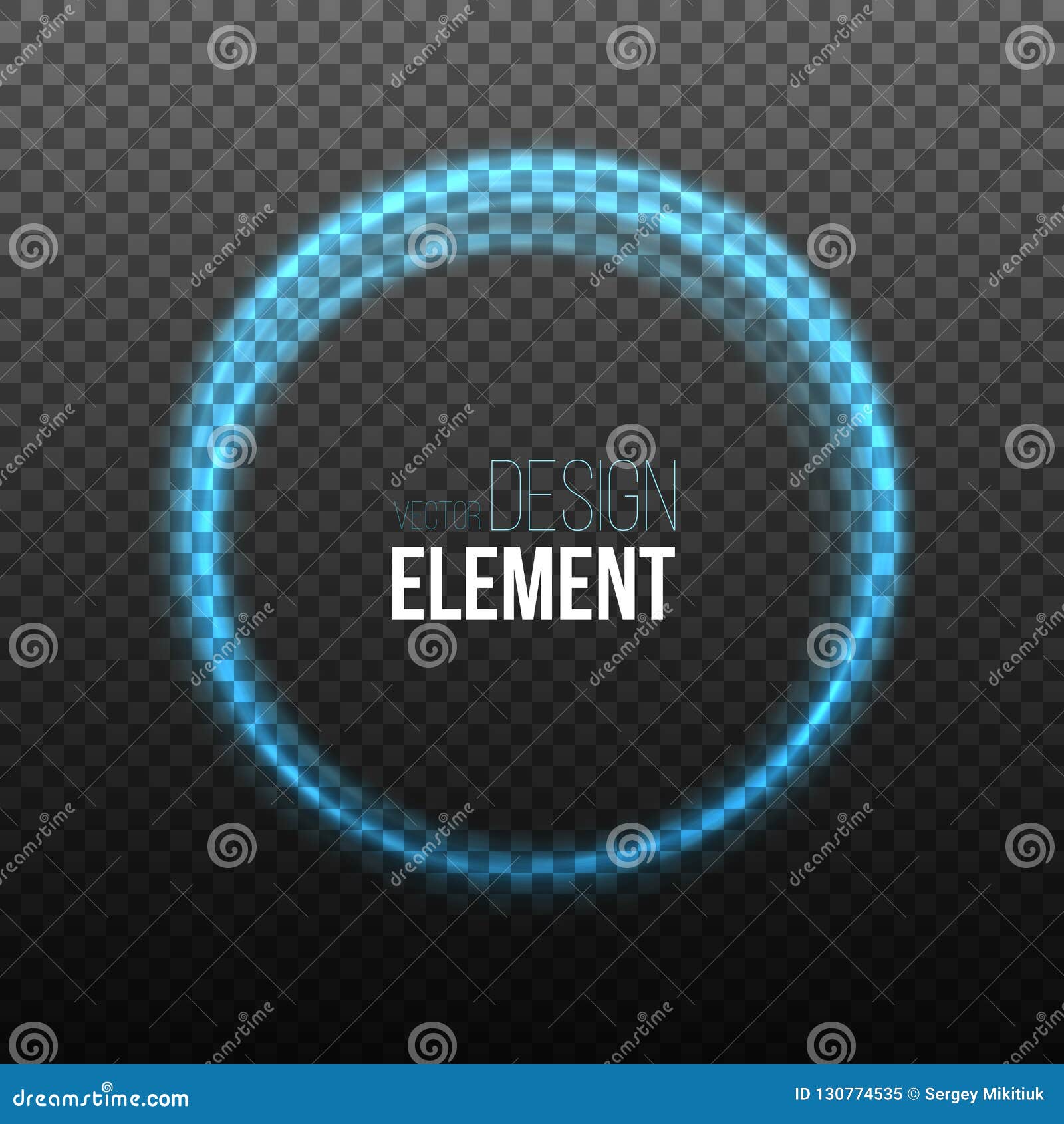 Vector Circle with Light Effect Stock Vector - Illustration of glowing ...