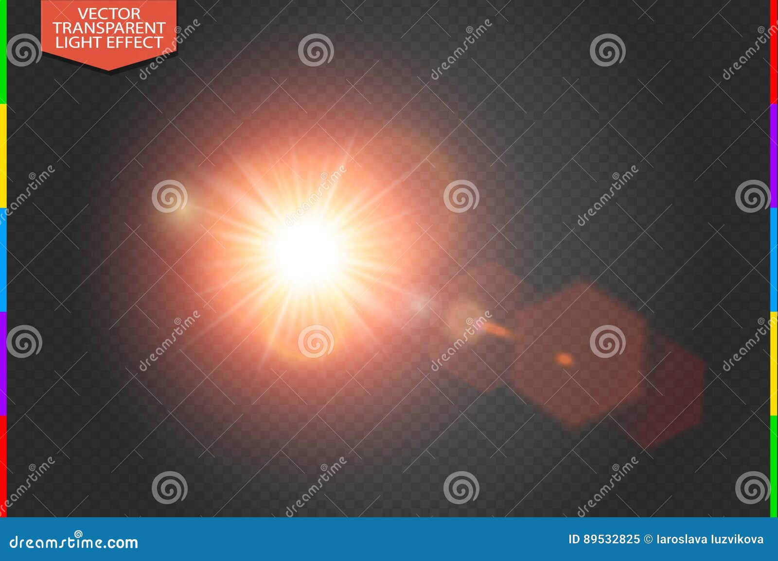 Vector Transparent Bright Red Sunlight Special Lens Flare Light Effect ...