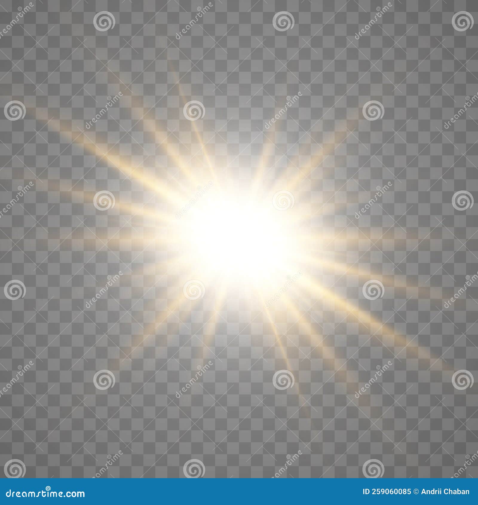 Vector Transparent Golden Sunlight Special Lens Flare Light Effect. Sun ...