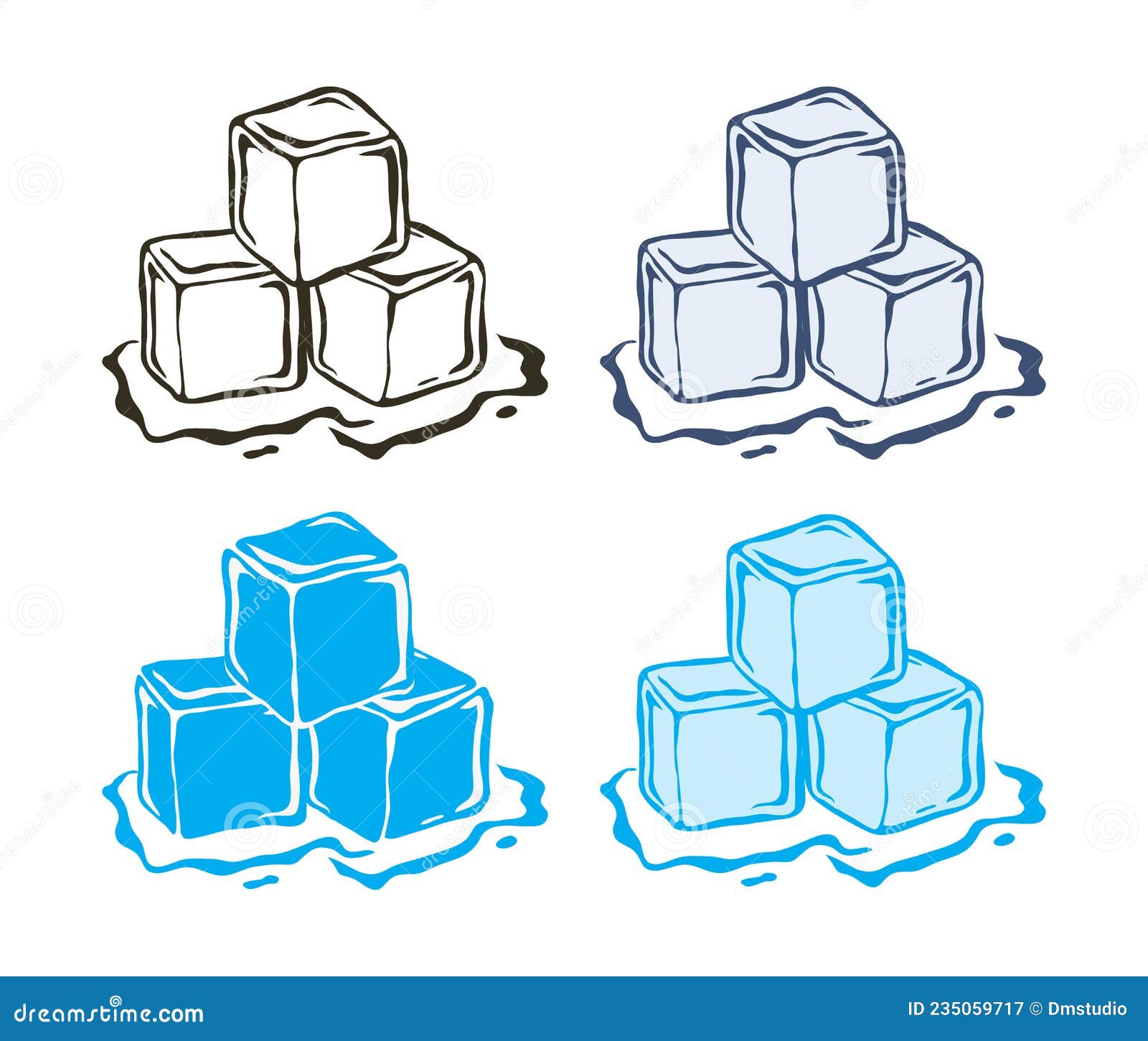 Vector Transparent Ice Cube Chunks Stock Vector - Illustration of cubes ...