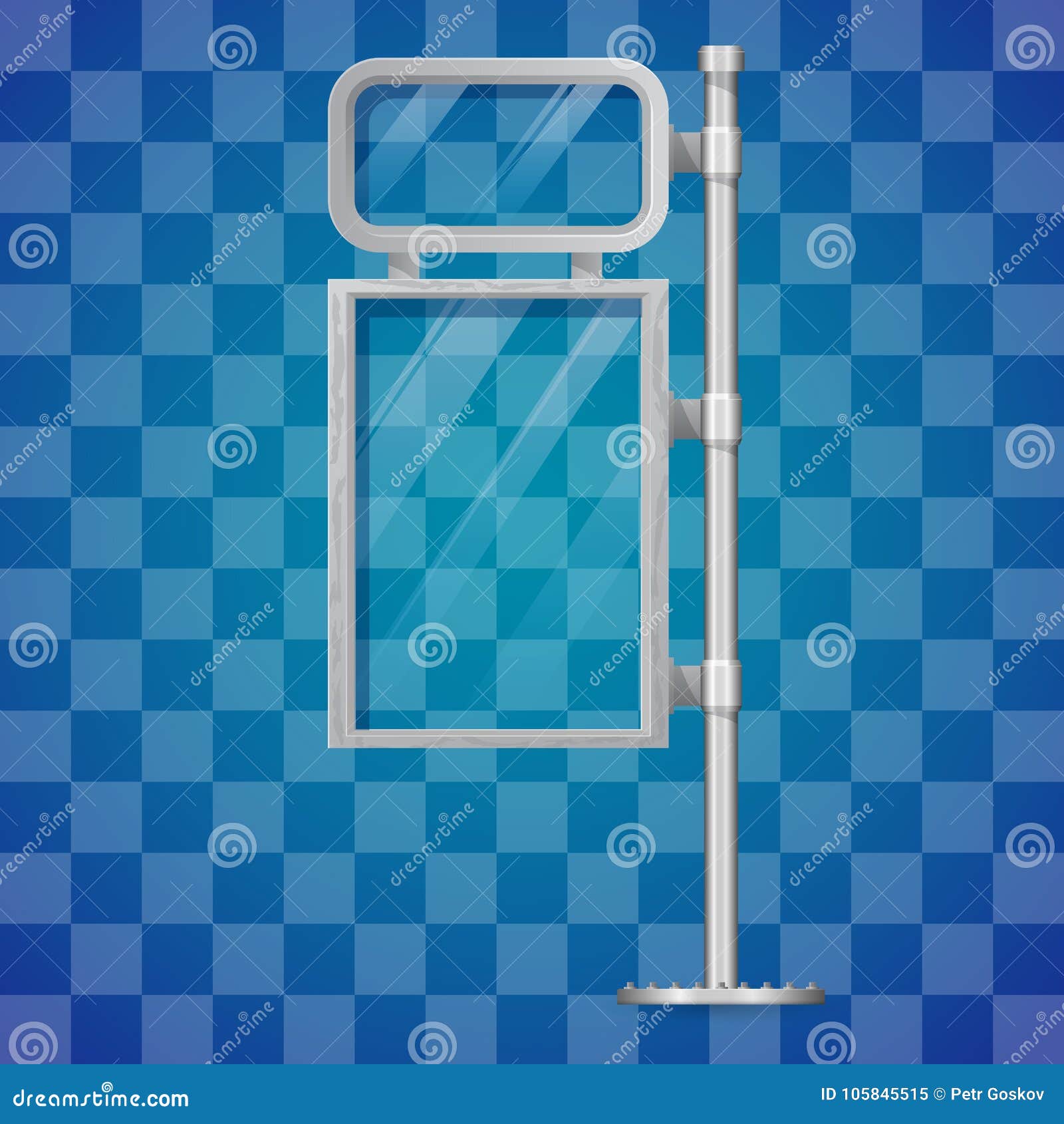 Vector Light Box with Chrome Stand Stock Vector - Illustration of ...